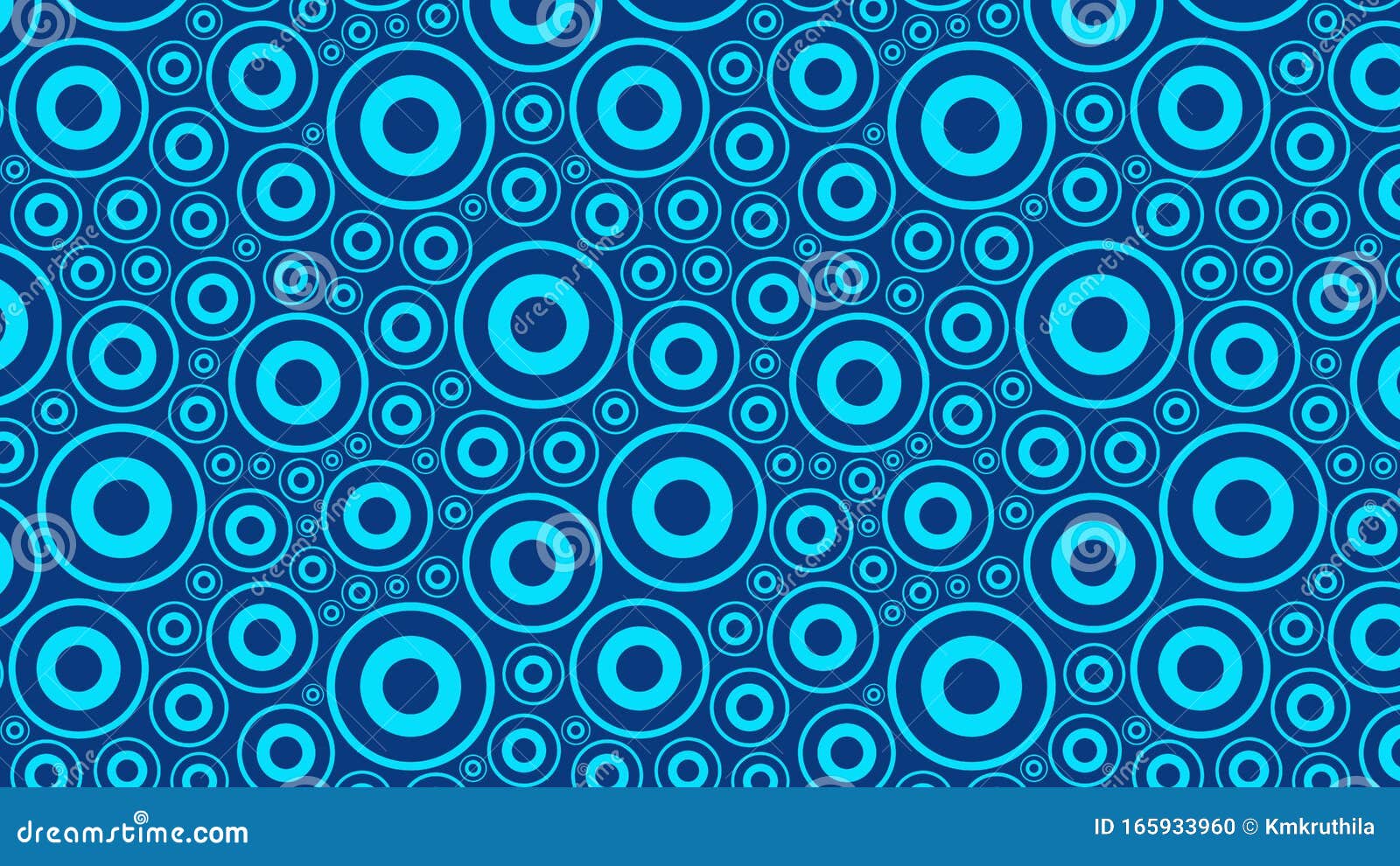 Blue Seamless Geometric Circle Pattern Background Vector Stock Vector - Illustration of blue ...