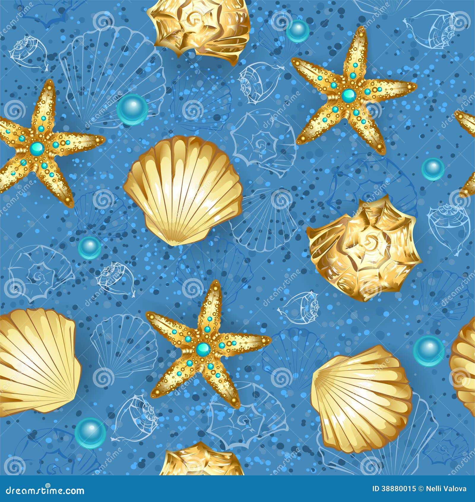 Gold Seashells Stock Illustrations – 377 Gold Seashells Stock ...