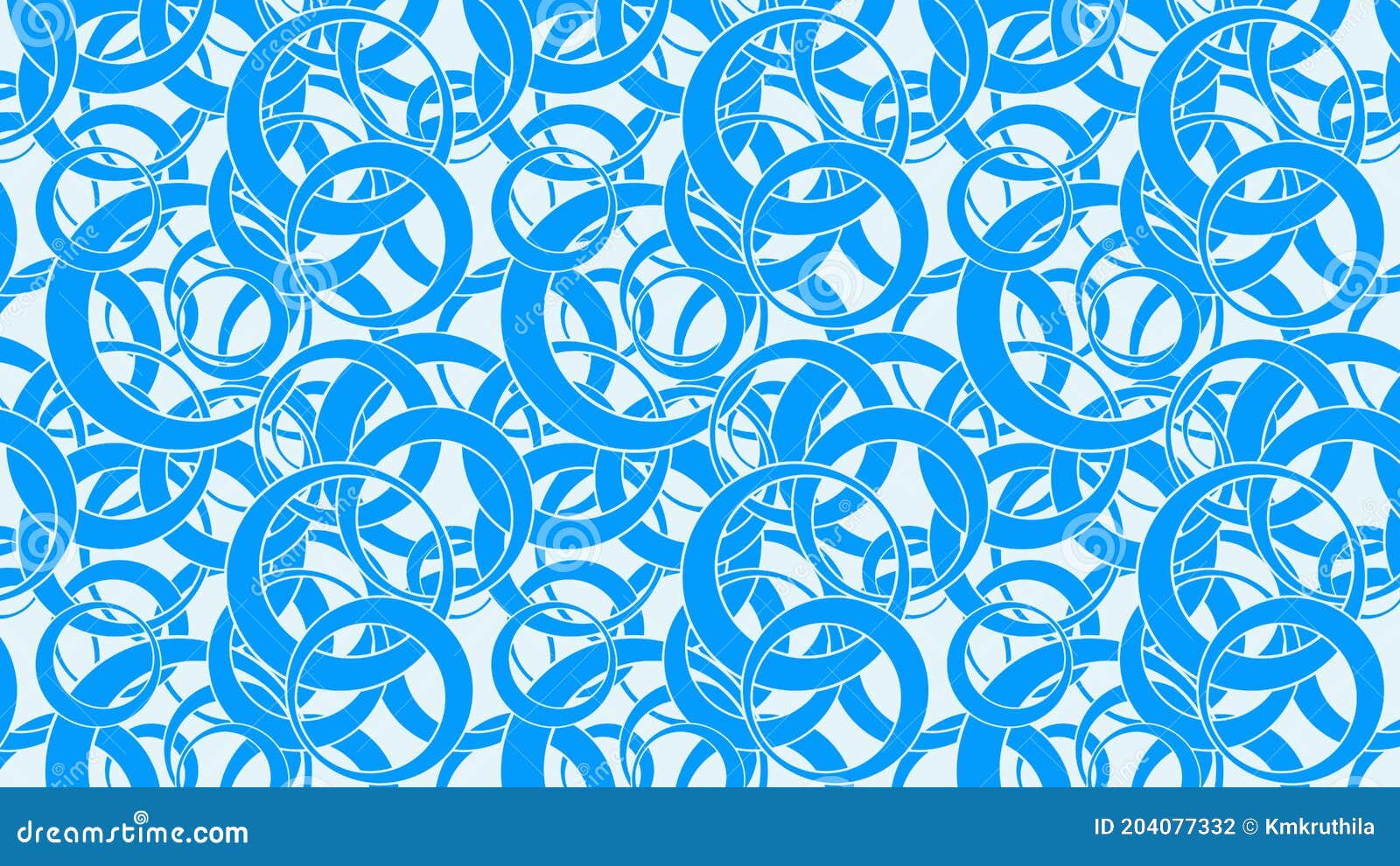 Blue Seamless Overlapping Circles Pattern Illustration Stock Photo ...
