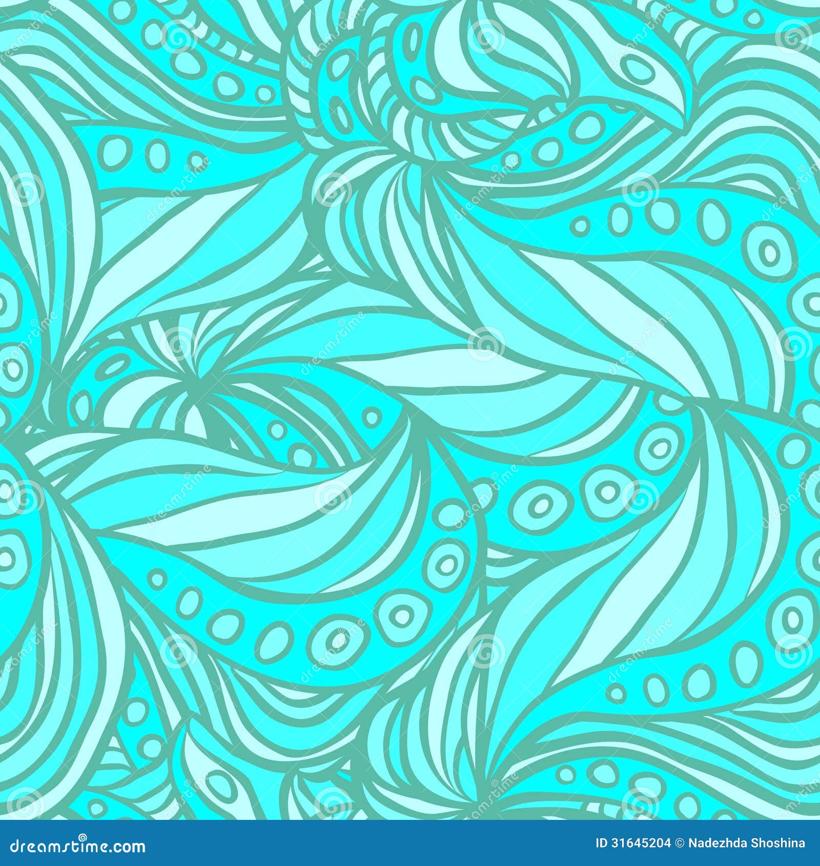 Blue seamless pattern stock vector. Illustration of background - 31645204