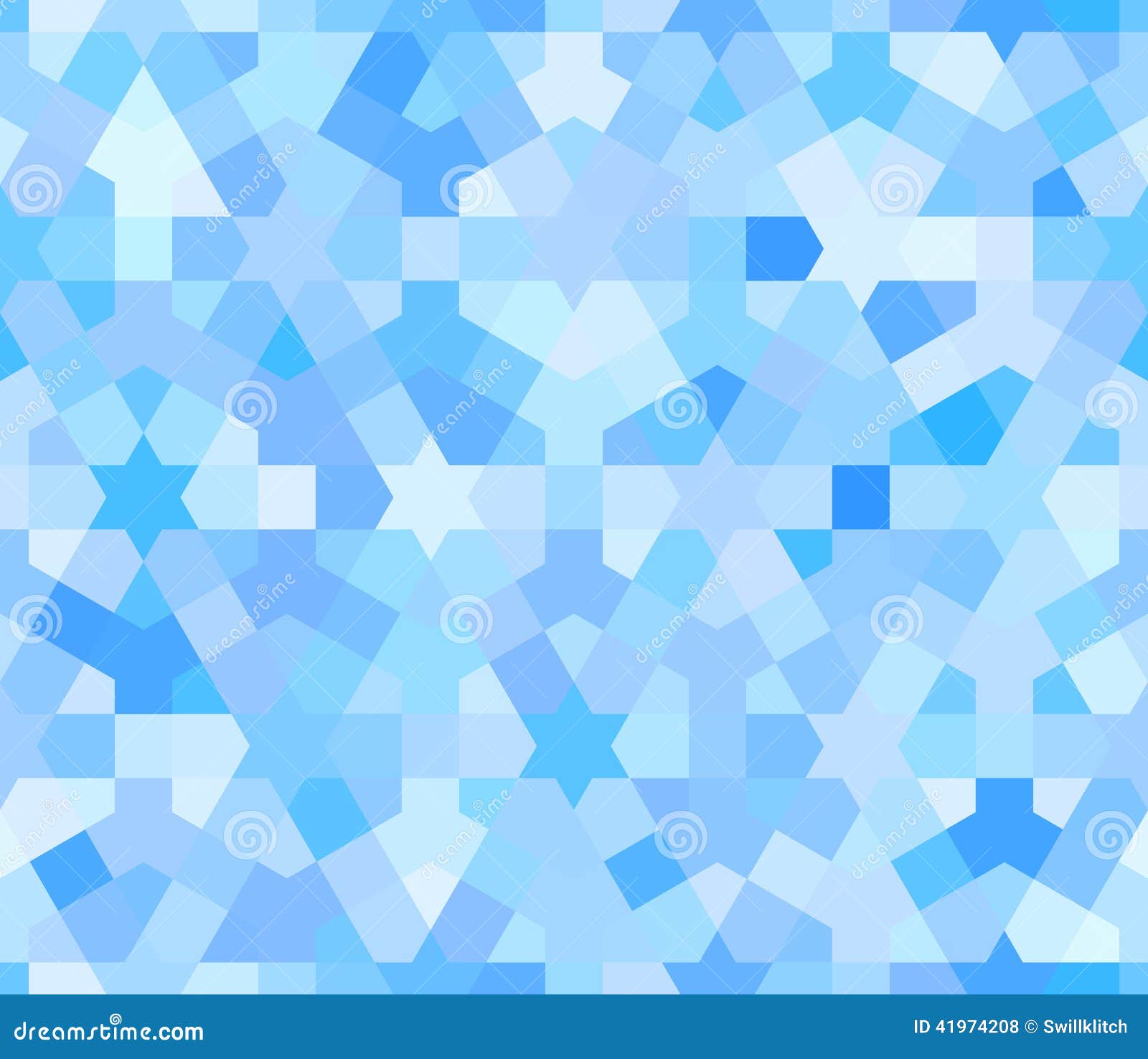 Blue Seamless Pattern with Arabic Texture Stock Vector - Illustration ...