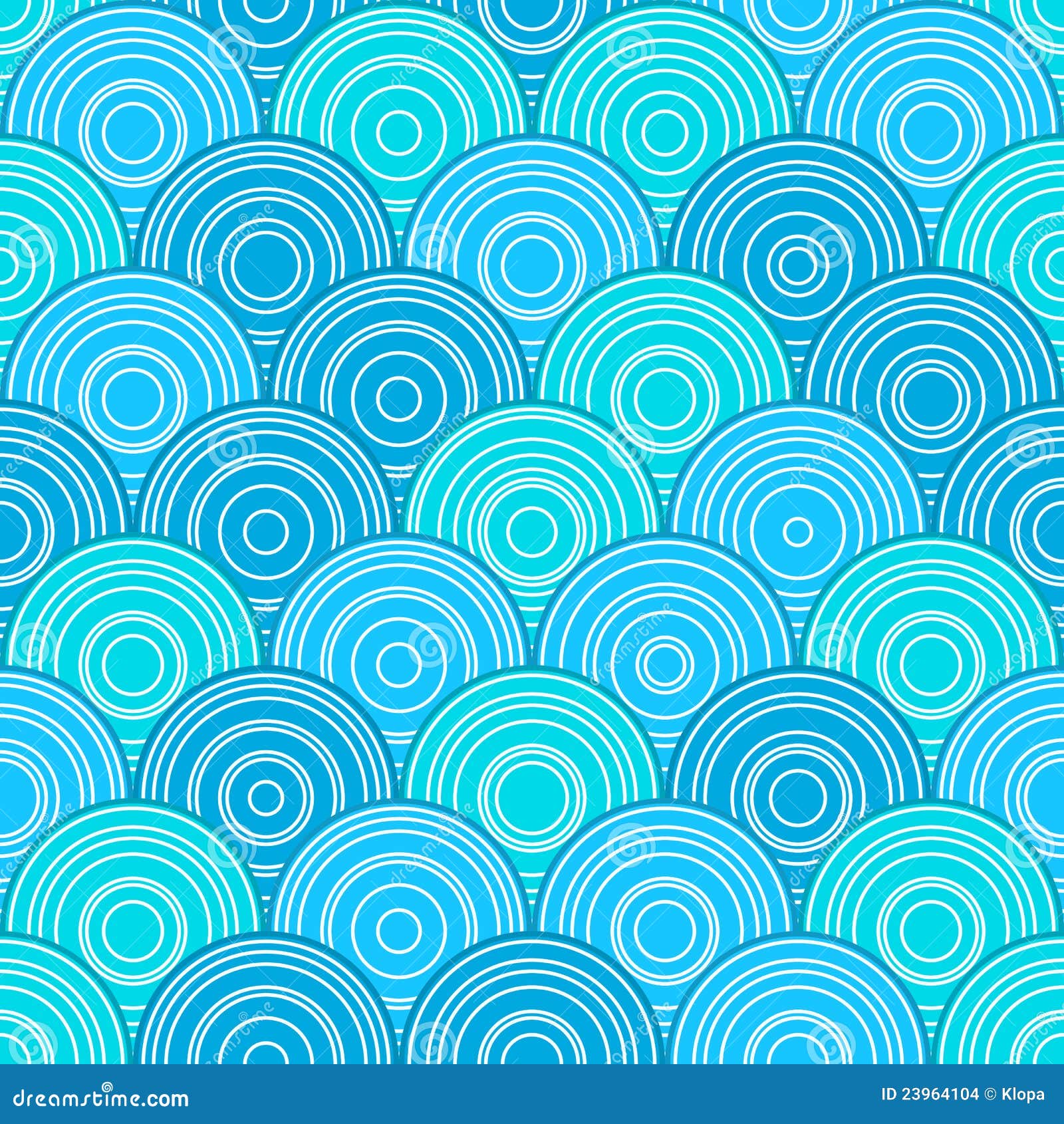 Blue Seamless Pattern with Circles Stock Vector - Illustration of ...