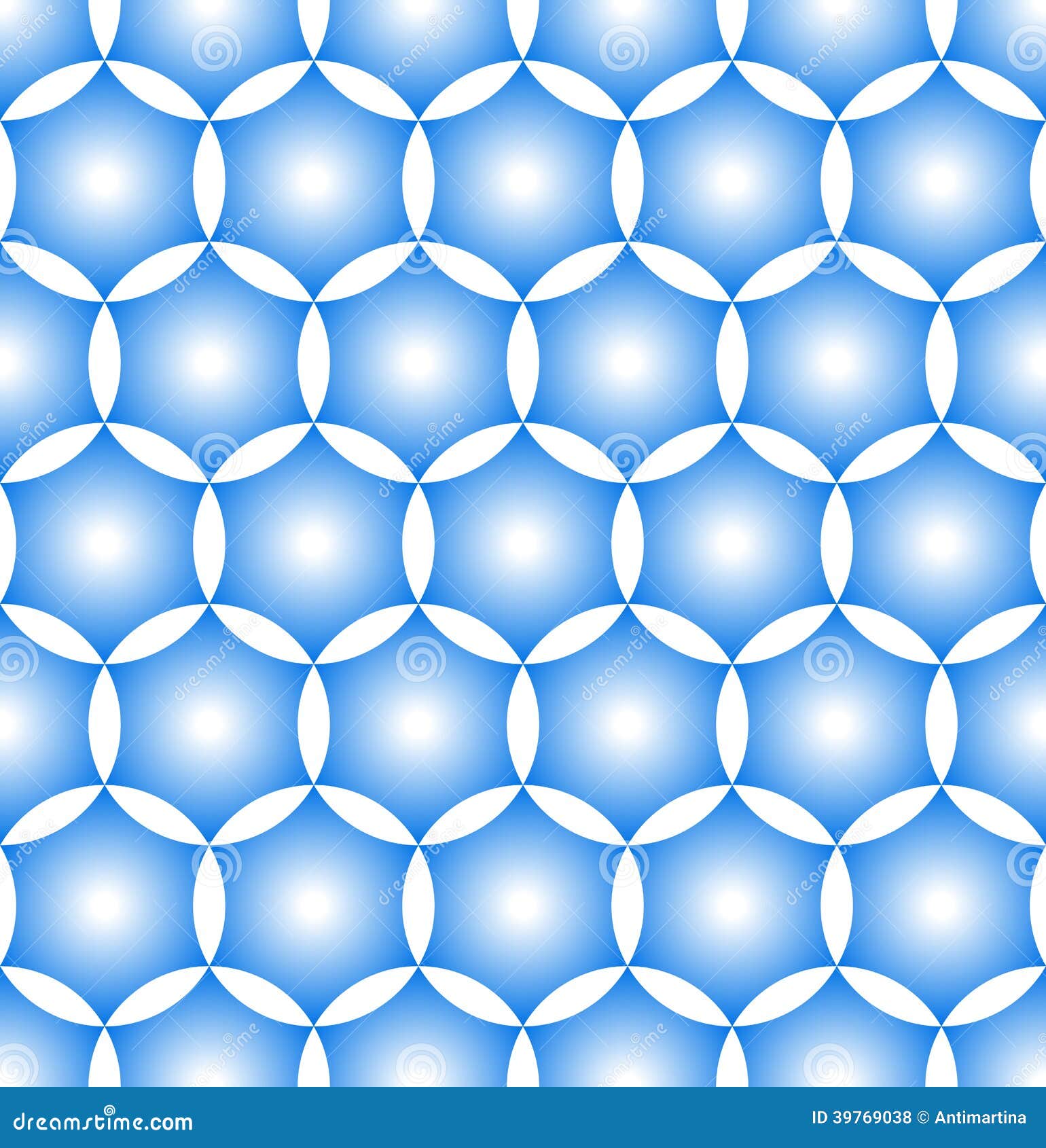 Blue Seamless Pattern with Circles Stock Vector - Illustration of tile ...