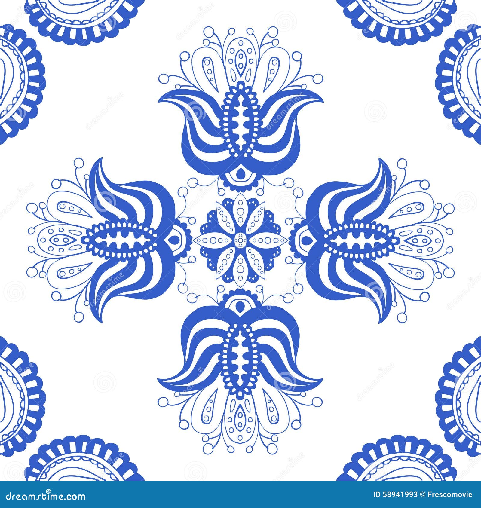 Blue seamless pattern stock vector. Illustration of backdrop - 58941993