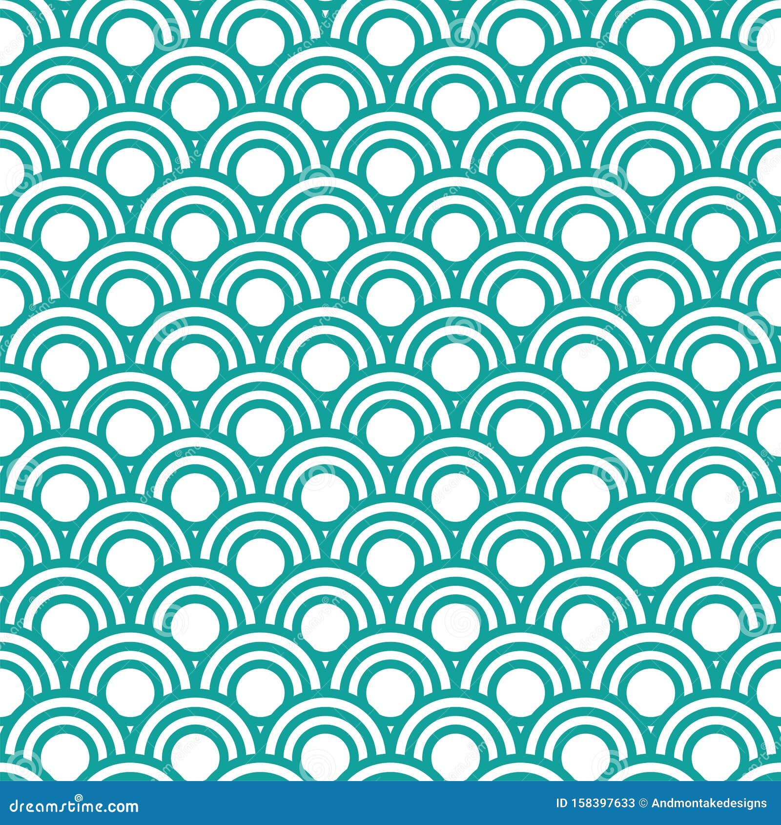 Blue Seamless Pattern with Traditional Japanese Waves Stock Vector ...