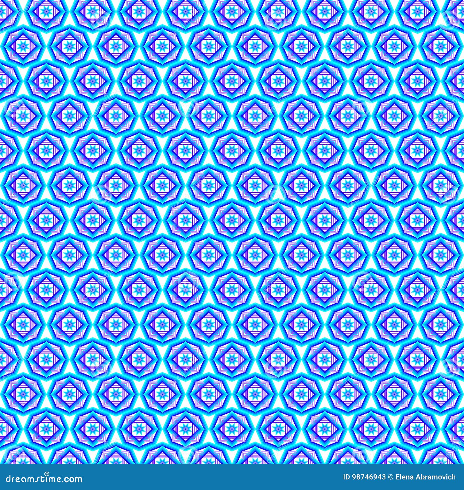 Blue seamless pattern stock vector. Illustration of polyhedron - 98746943