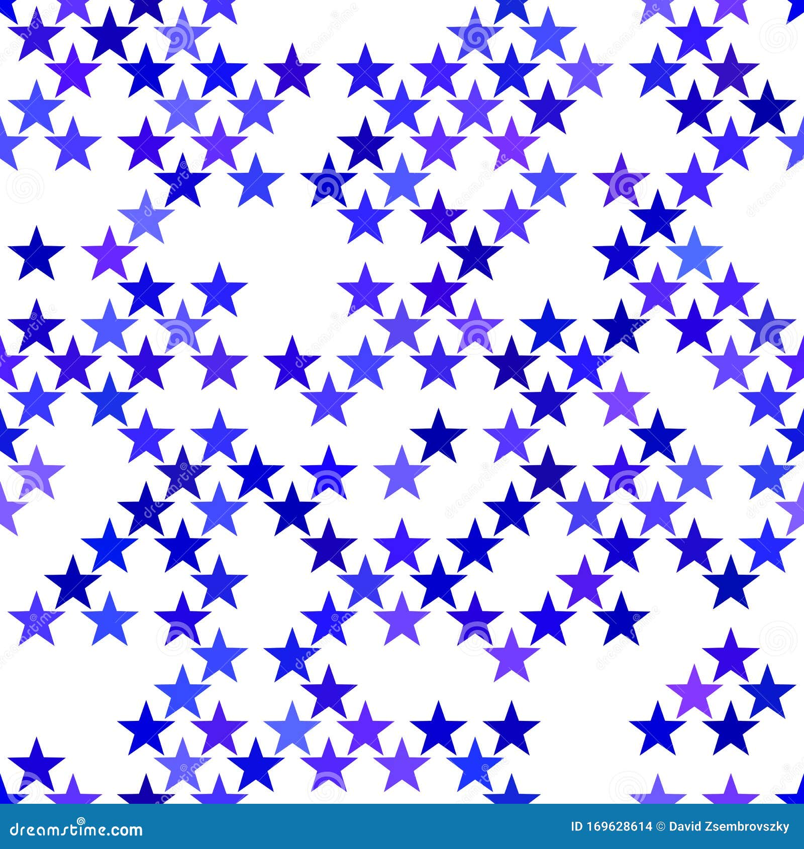 Blue Seamless Star Pattern Background - Vector Design Stock Vector ...