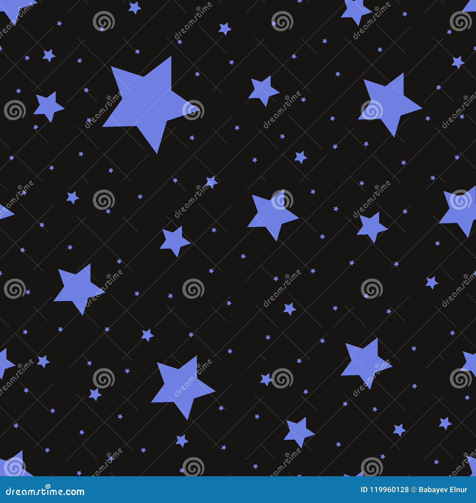 Blue Seamless Star Pattern. Repeating Star Background. Simple Seamless ...