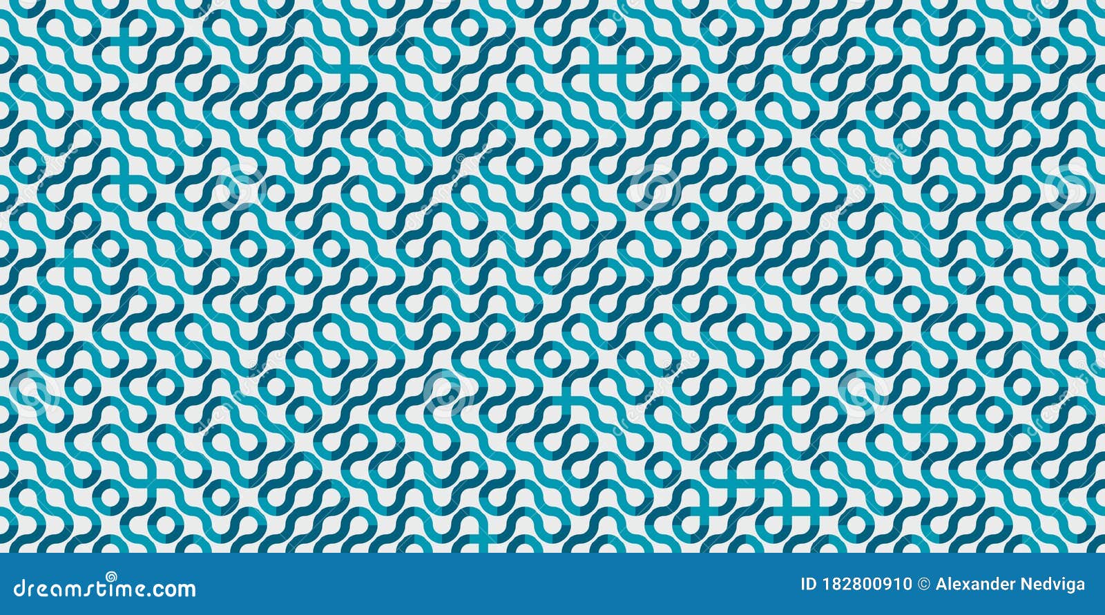Blue Seamless Swirl Lines Background Stock Illustration - Illustration ...