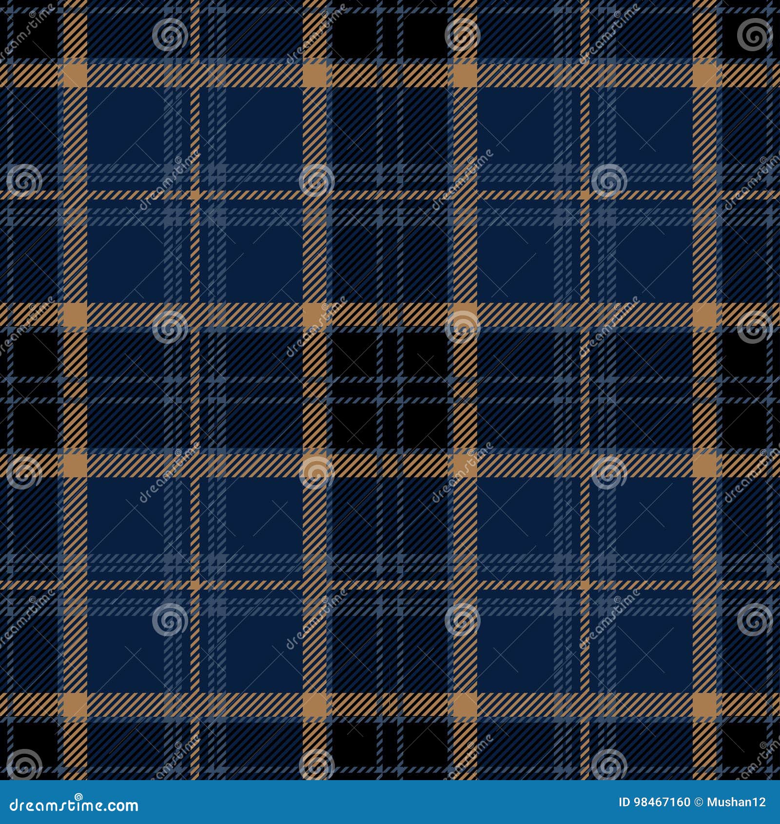 Tartan Plaid Fabric Texture Seamless Pattern Vector Illustration ...