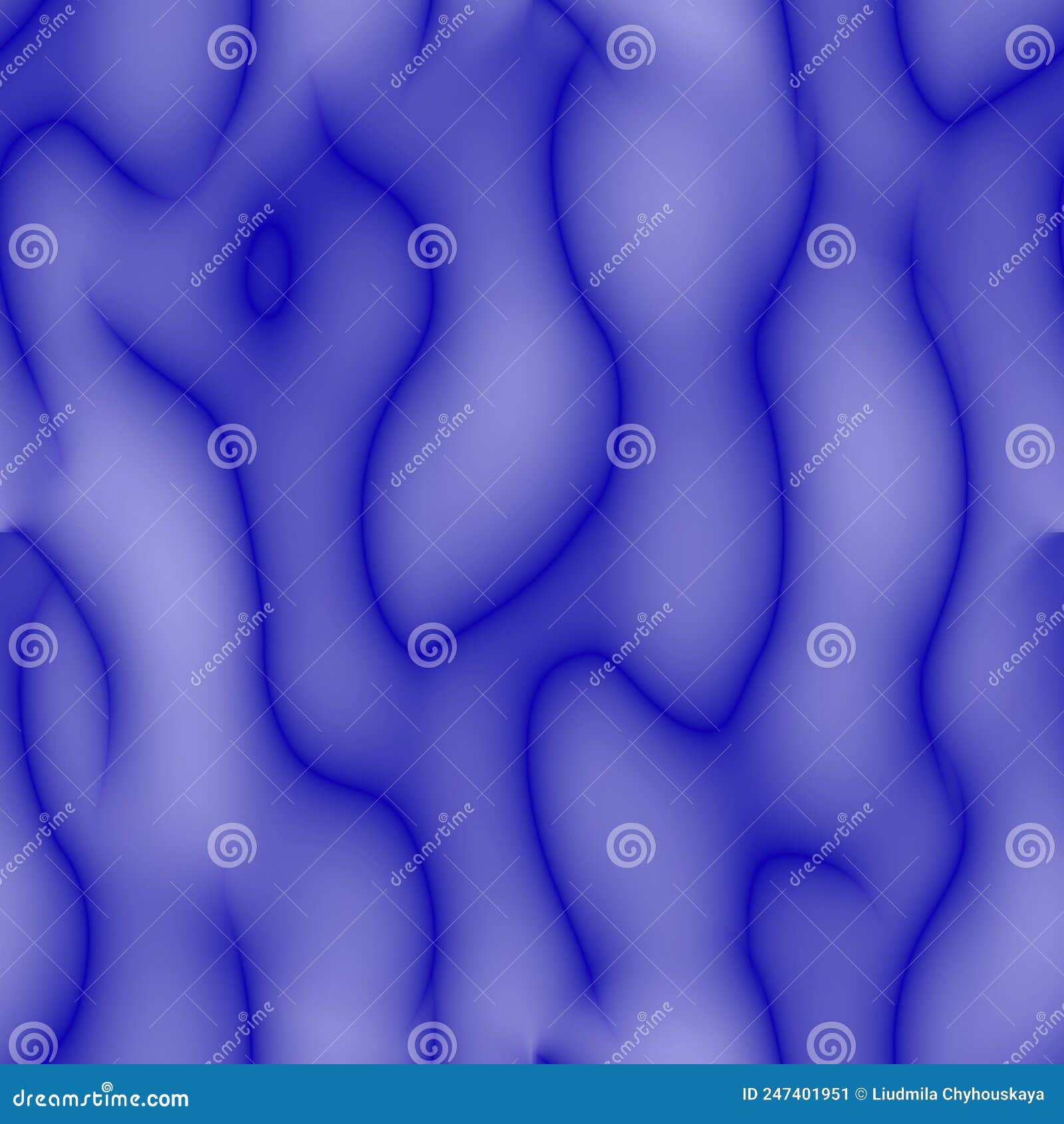 Blue Seamless Texture. Blue Abstraction with Blurred Patterns. Curves ...