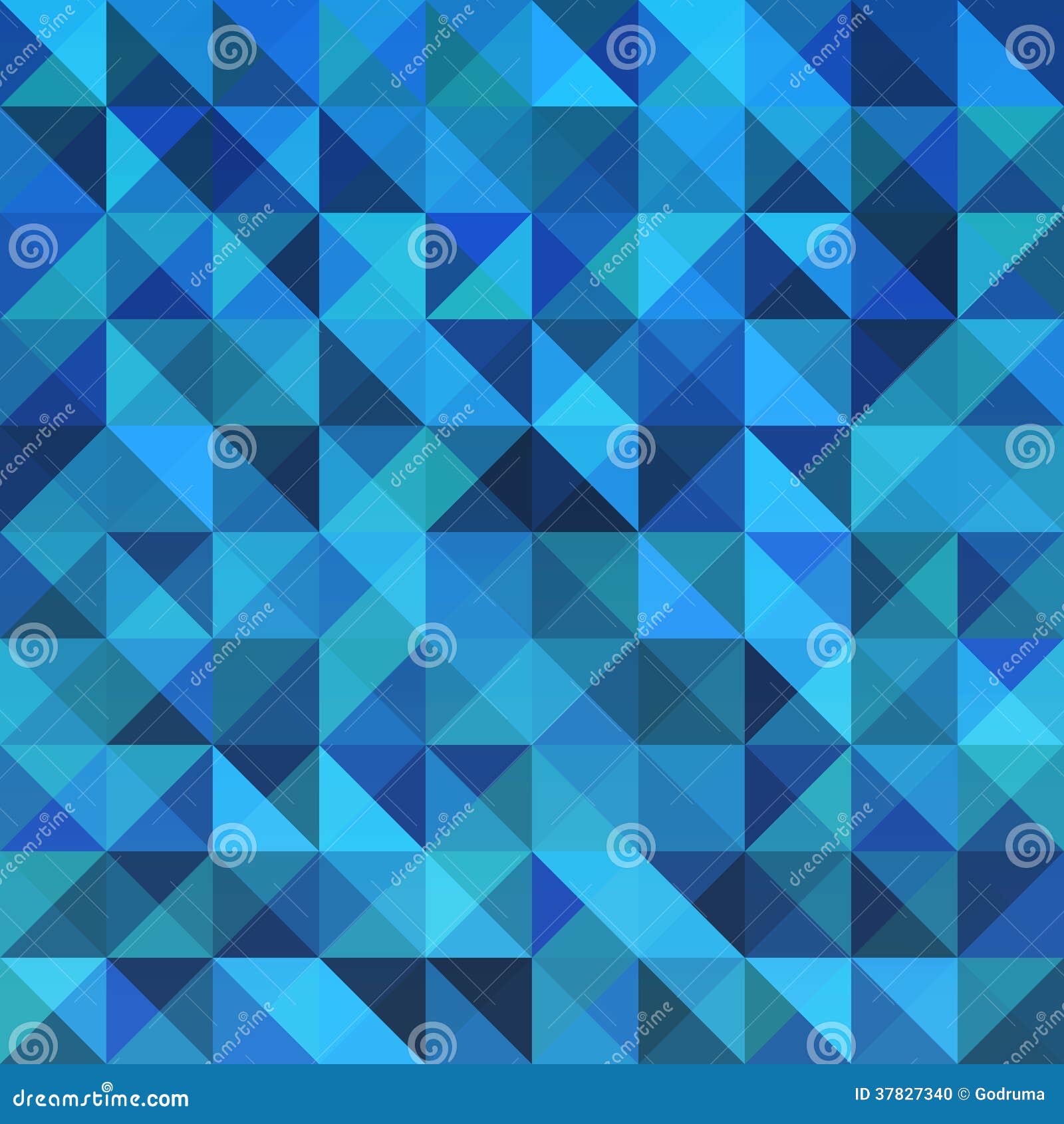 Blue Seamless Triangle Abstract Pattern. Stock Vector - Illustration of ...