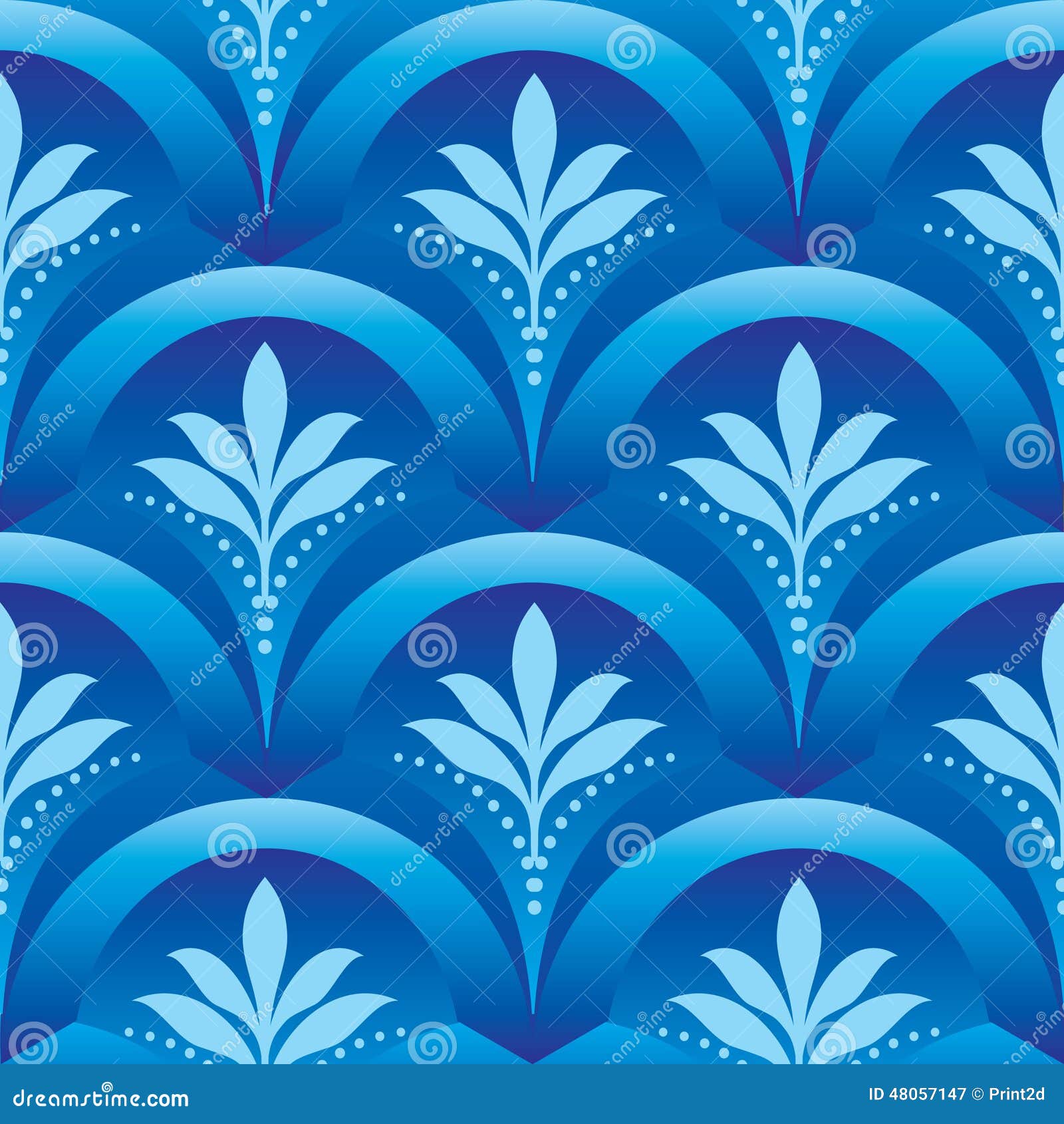 Blue Seamless Vector Background Stock Vector - Illustration of drapery ...