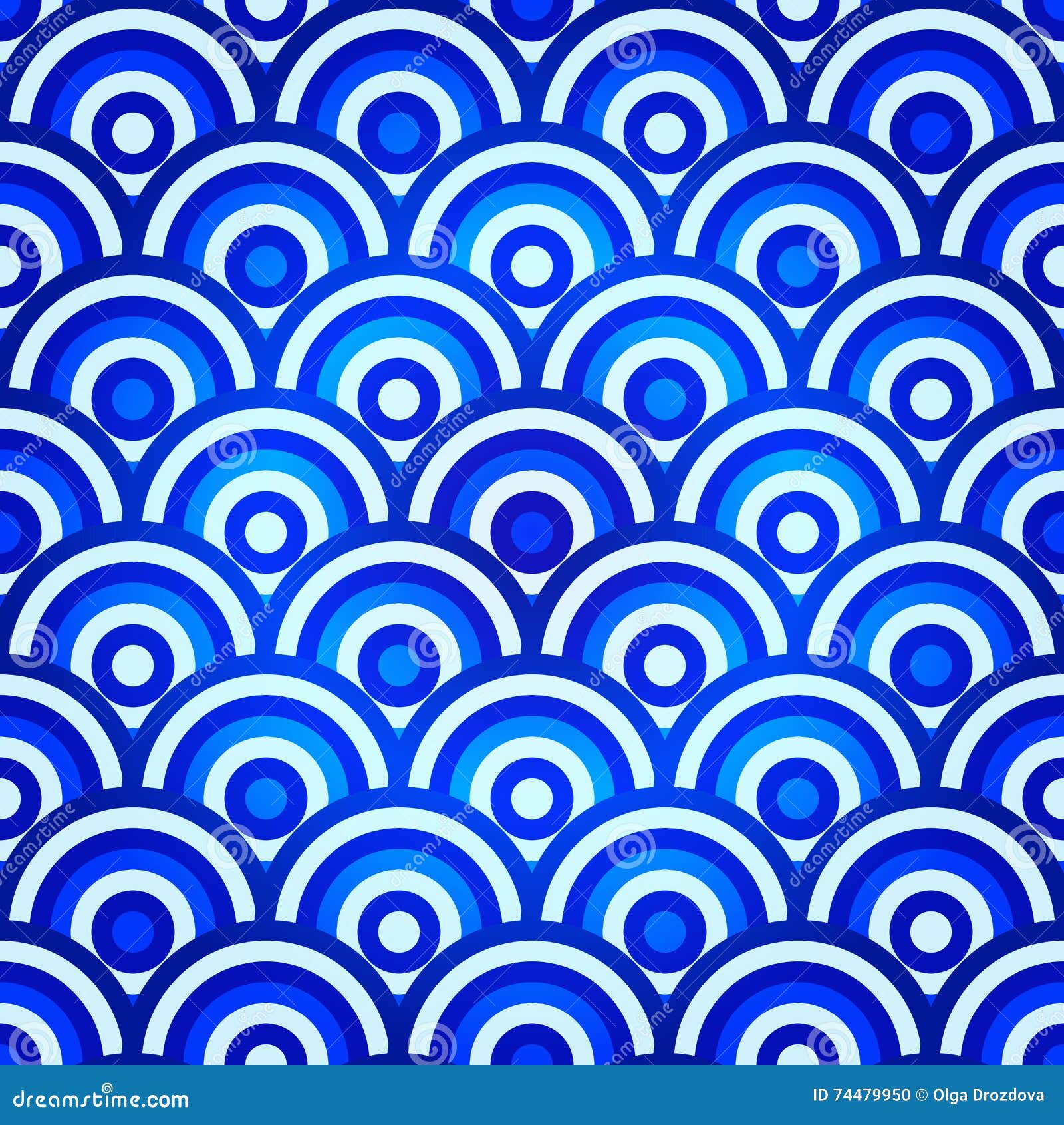 Blue Seamless Vintage Spotty Pattern Stock Vector - Illustration of ...