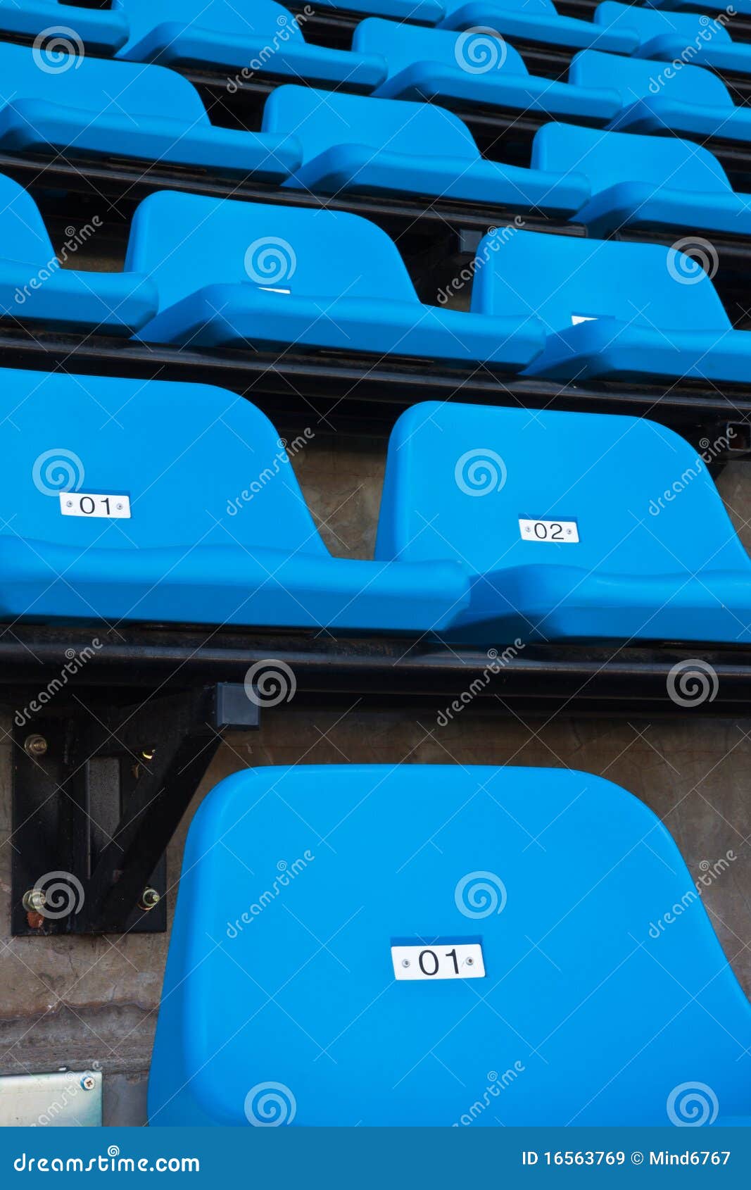 Blue seat stock image. Image of american, grandstand - 16563769