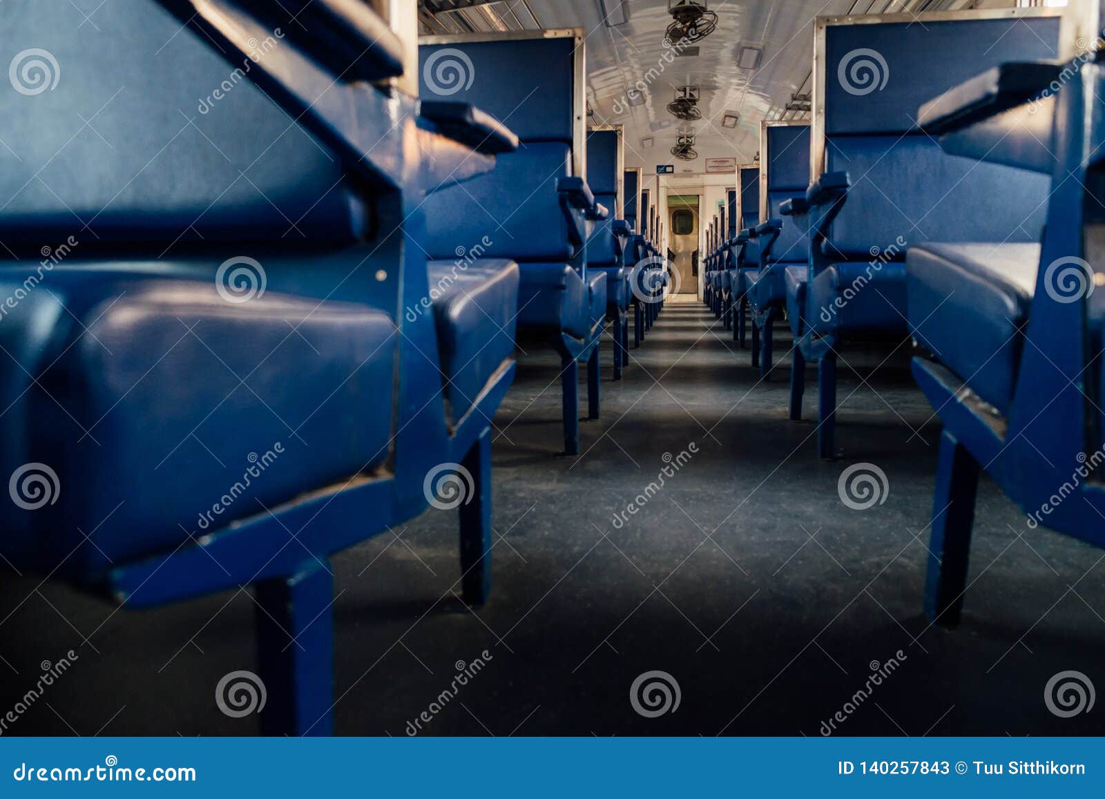 Blue Seat on the Old Train,vintage Style Stock Image - Image of public ...