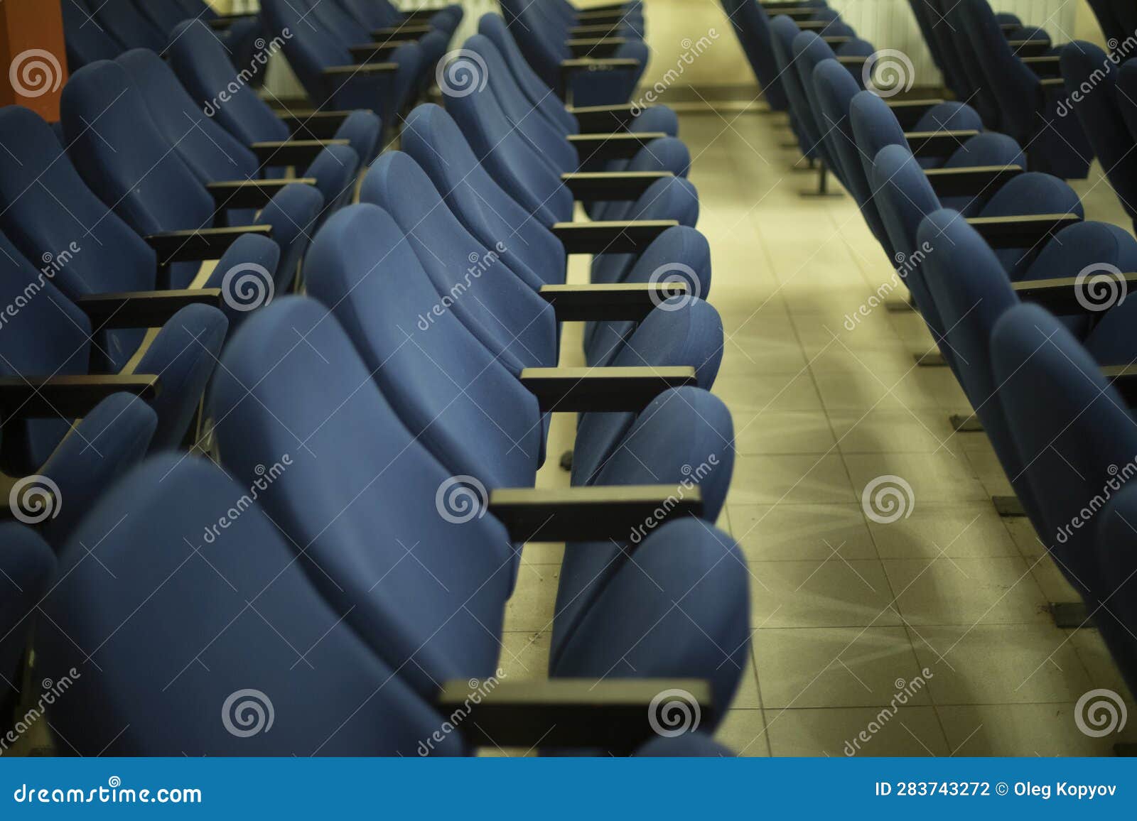 Blue Seats in Hall. Rows of Seats Stock Photo - Image of seat, blue ...