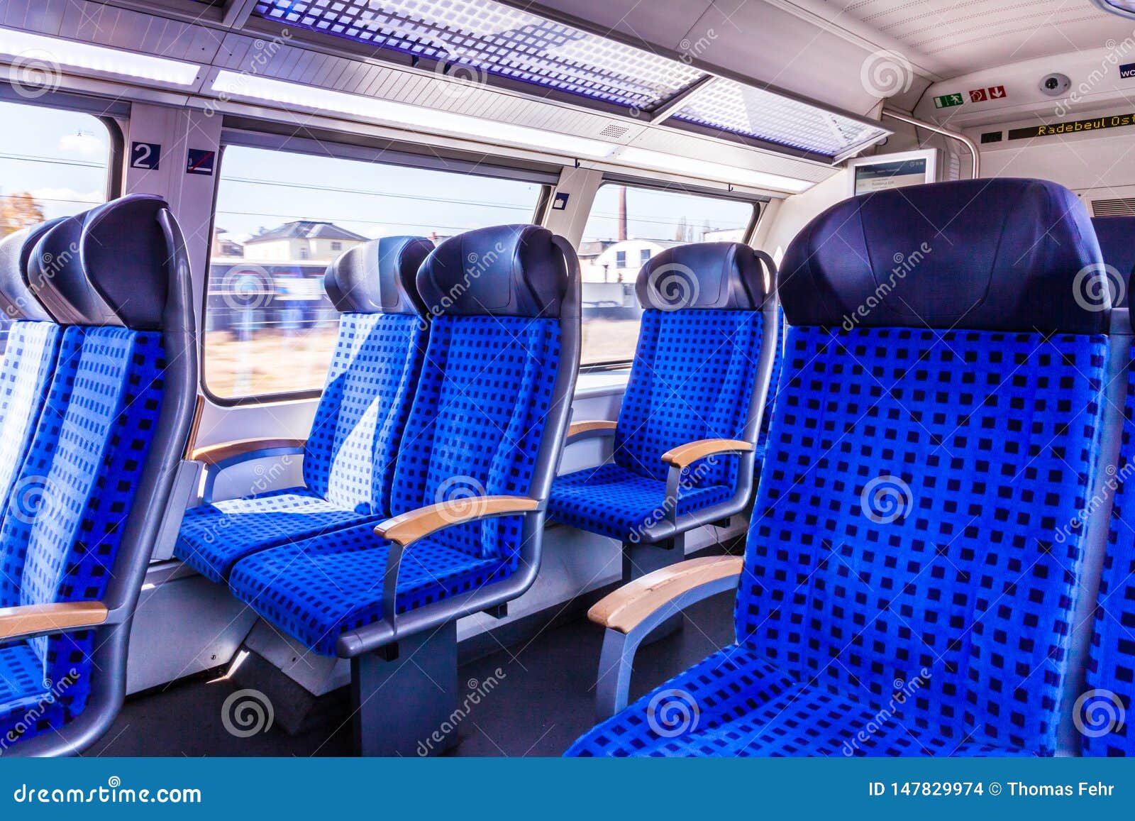 Inside german train stock photo. Image of light, public - 147829974
