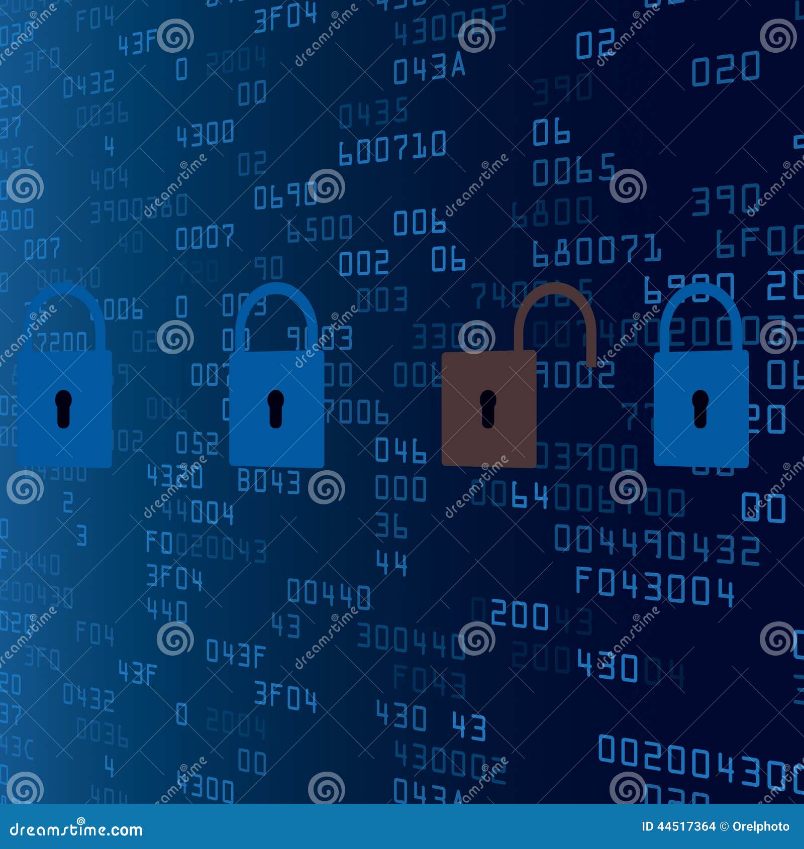 Blue Security Background with HEX-code Stock Vector - Illustration of ...