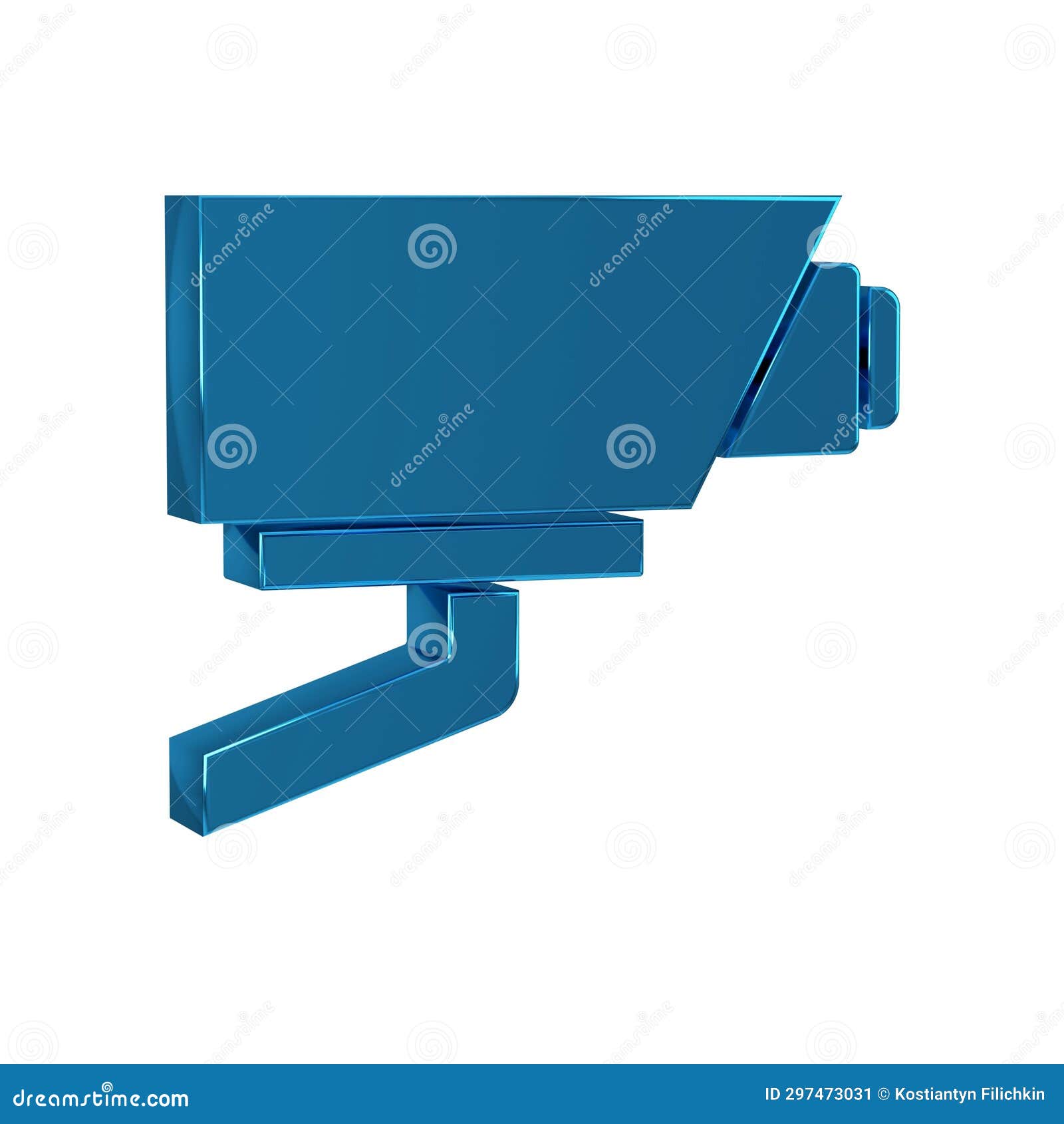 Blue Security Camera Icon Isolated on Transparent Background. Stock ...
