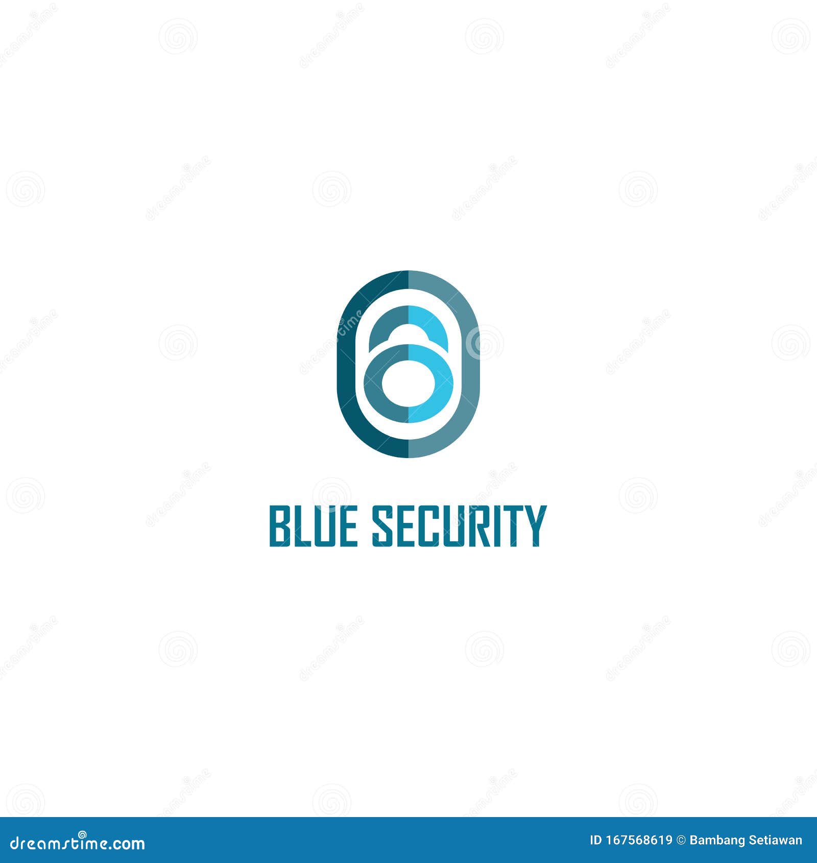 Blue Security Logo Design Template, Padlock Logo Concept Stock Vector ...