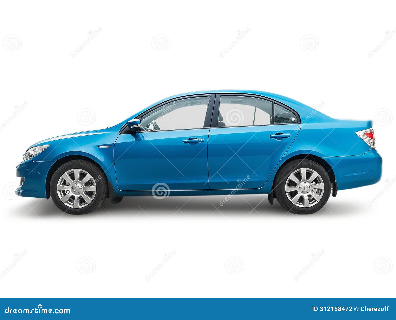 Blue Sedan Car Isolated on White Stock Photo - Image of style, vehicle ...