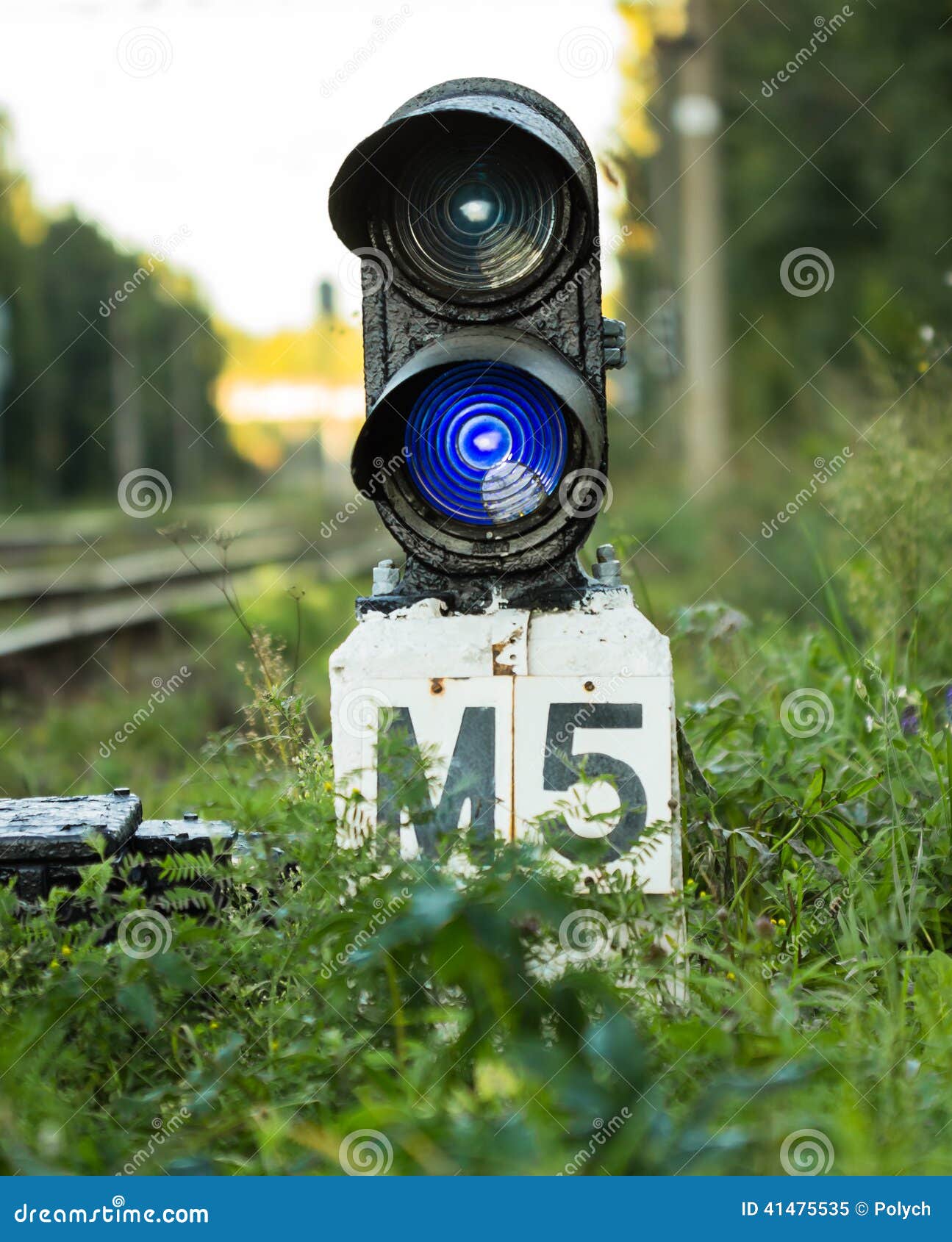 Blue semaphore lights stock image. Image of infrastructure - 41475535