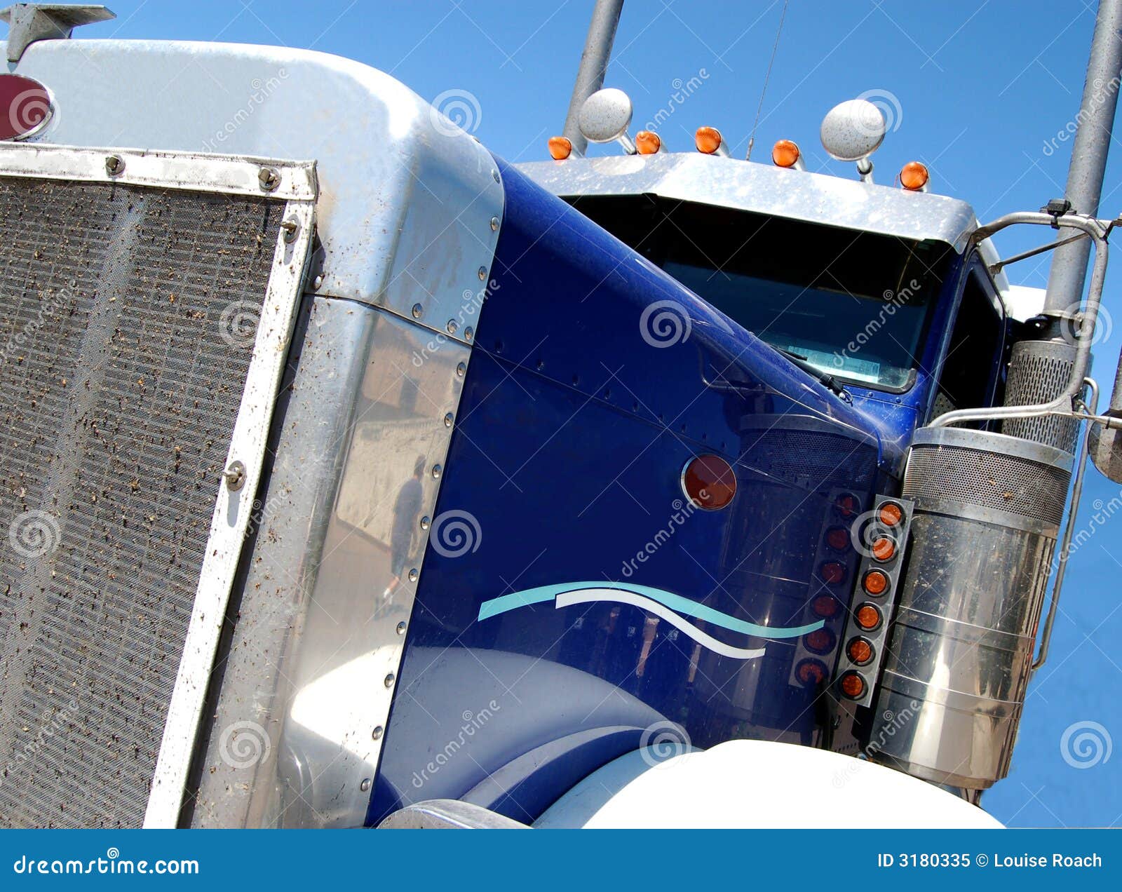 Blue Semi Truck stock image. Image of blue, labor, mover - 3180335