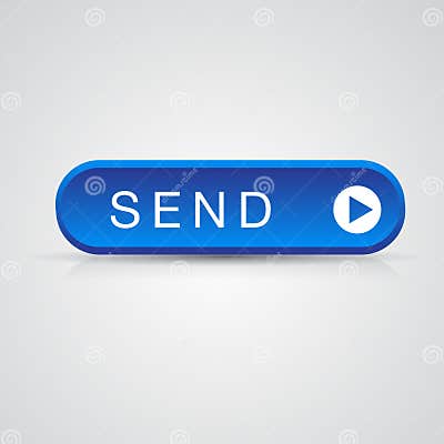 Blue Send Button, Mail Mesage Vector Stock Vector - Illustration of ...