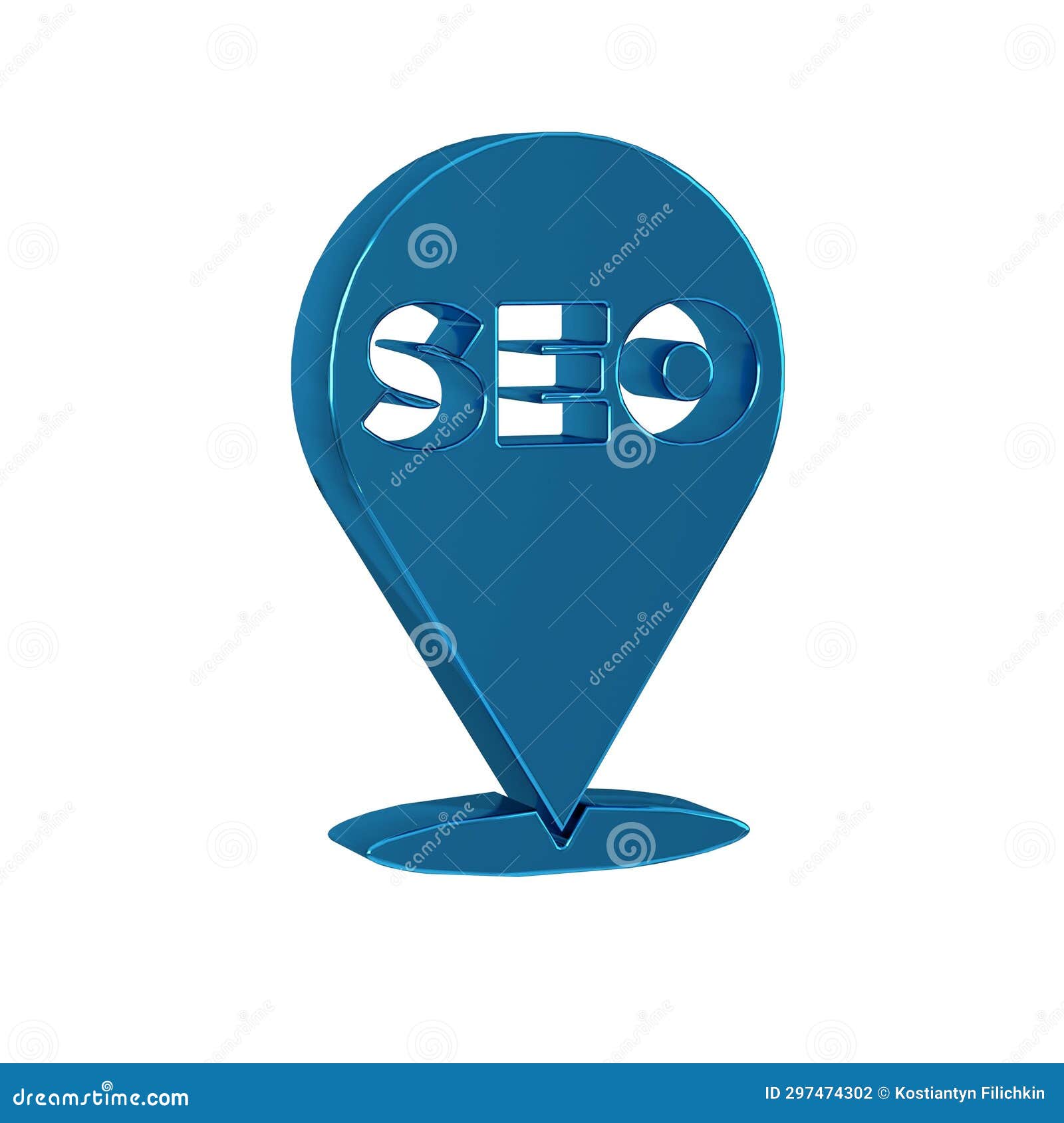 Blue SEO Optimization Icon Isolated on Transparent Background. Stock ...