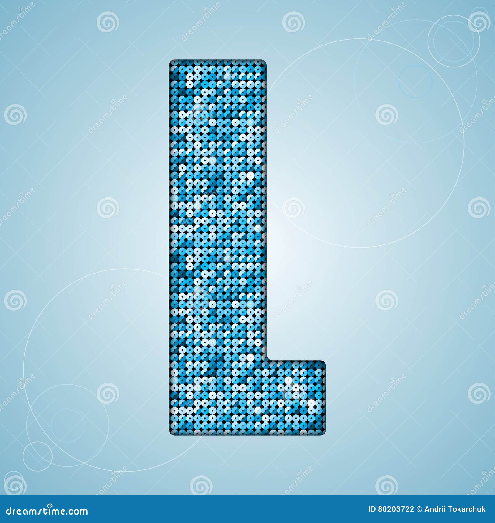 Blue Sequins Sings. Sequins Alphabet. Eps 10. Stock Vector ...