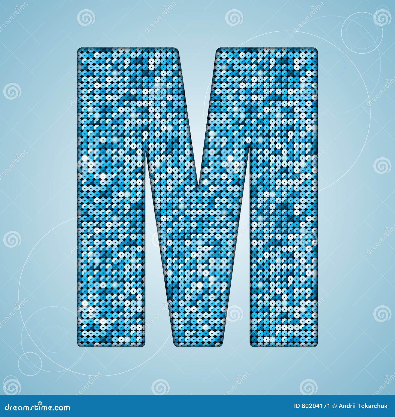 Blue Sequins Sings. Sequins Alphabet. Eps 10. Stock Vector ...