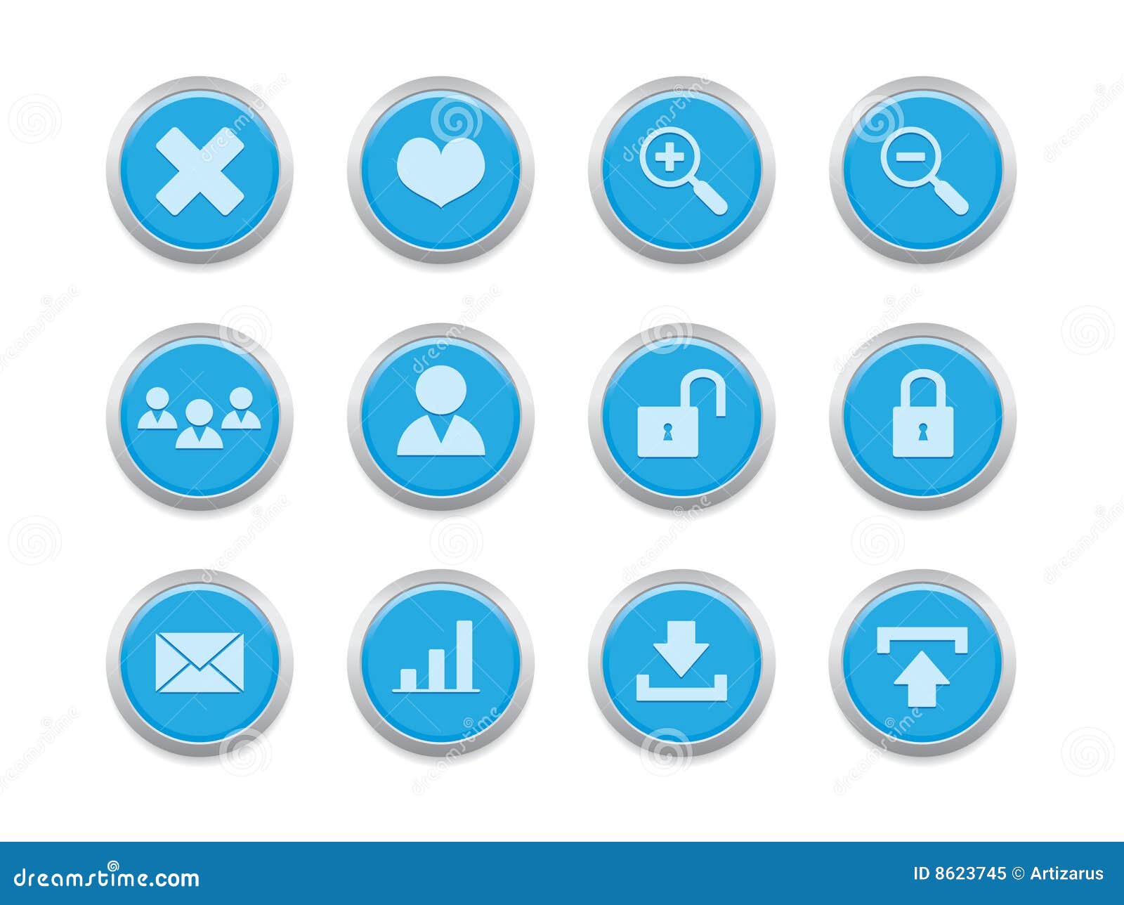 Blue Series_internet Icons2 Stock Vector - Illustration of group ...