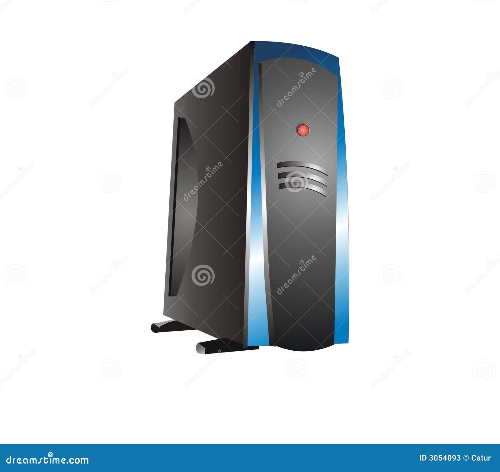 Blue Server Hosting stock vector. Illustration of hosting - 3054093