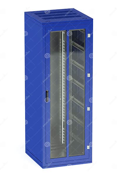Blue server rack stock illustration. Illustration of information - 62341177