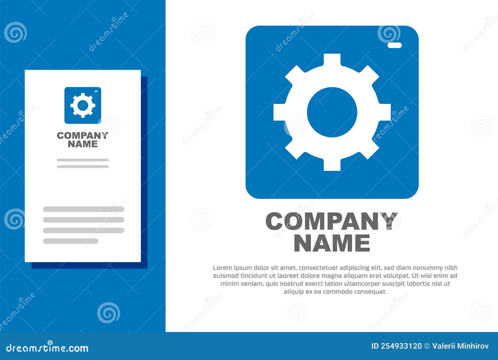 Blue Setting Icon Isolated on White Background. Tools, Service, Cog ...