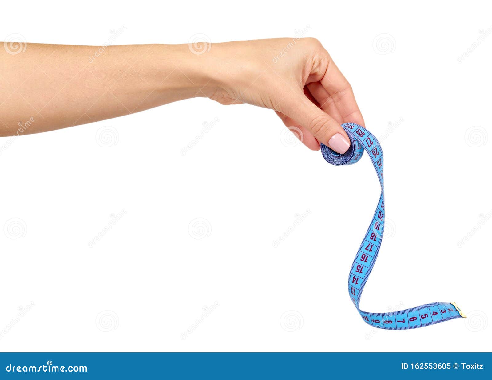 Blue Sewing Centimeter, Ribbon Ruler. Measuring Tool Stock Image ...