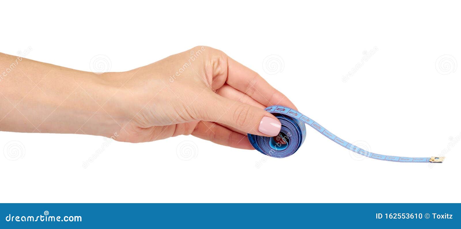 Blue Sewing Centimeter, Ribbon Ruler. Measuring Tool Stock Photo ...