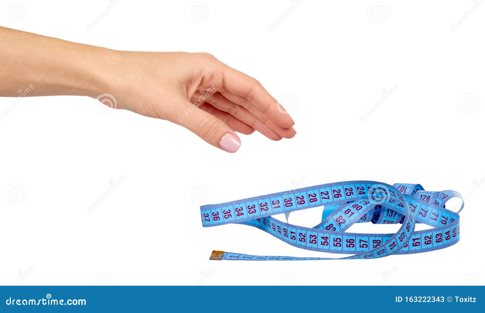 Blue Sewing Centimeter, Ribbon Ruler. Measuring Tool Stock Image ...