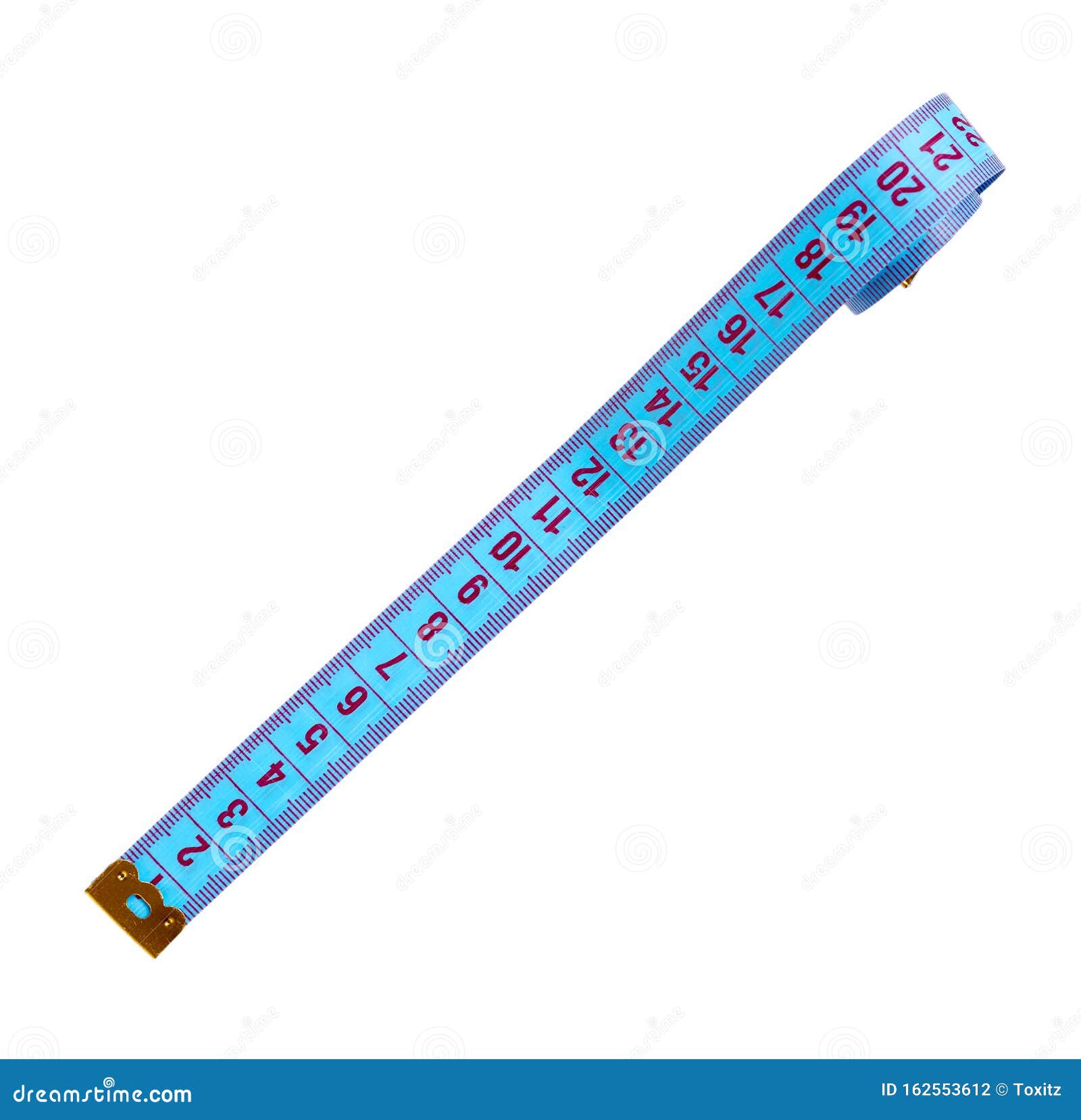 Blue Sewing Centimeter, Ribbon Ruler. Measuring Tool Stock Photo ...