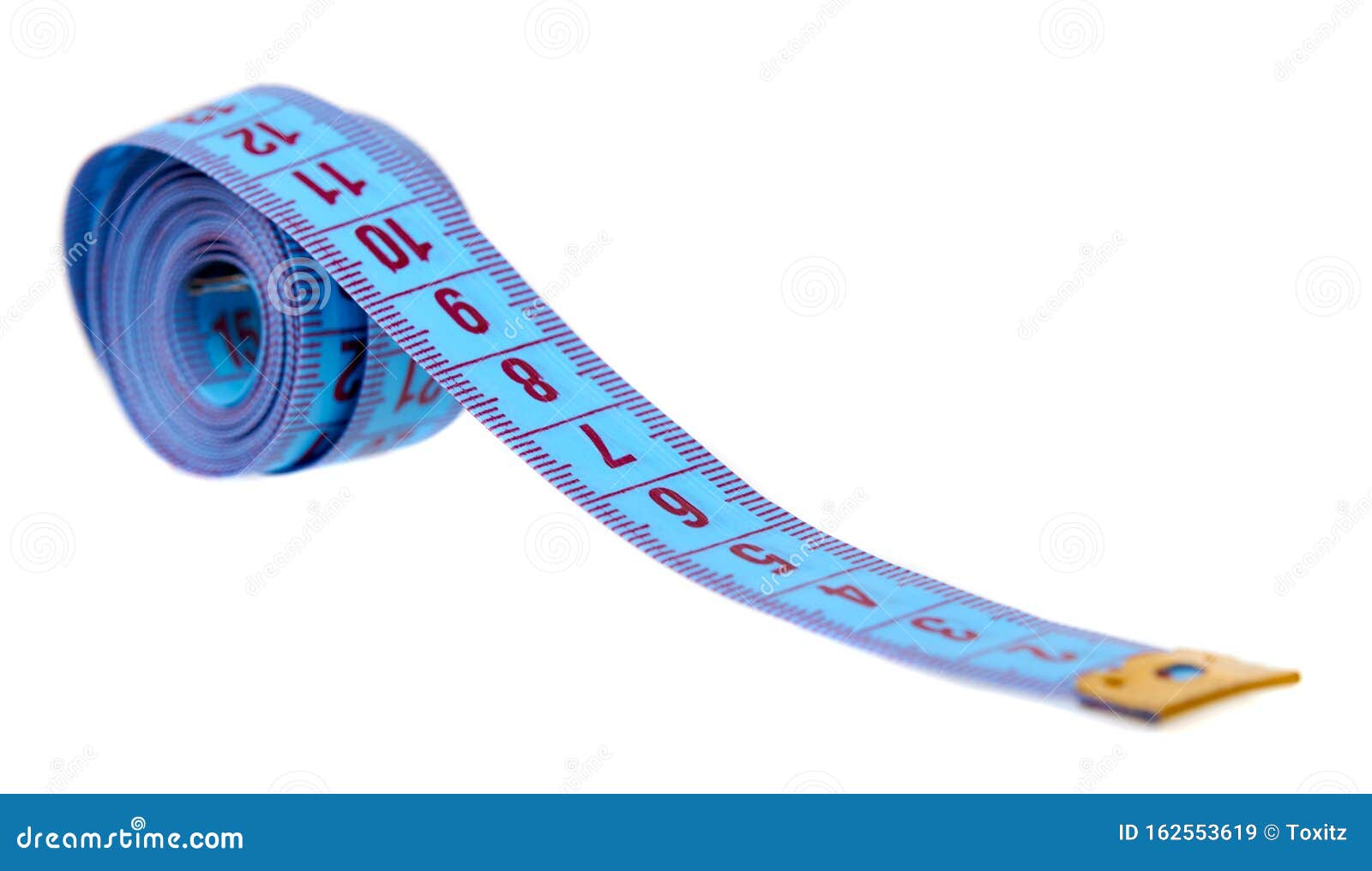 Blue Sewing Centimeter, Ribbon Ruler. Measuring Tool Stock Image ...