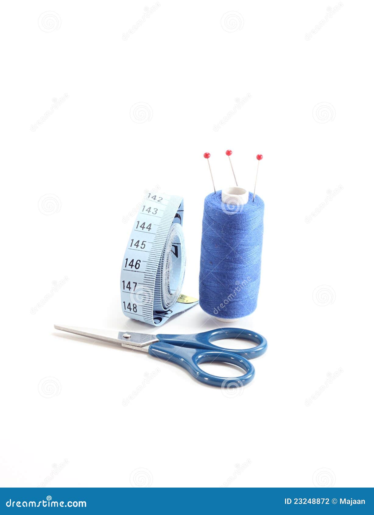 Blue sewing kit stock photo. Image of sewing, roll, embroidery - 23248872