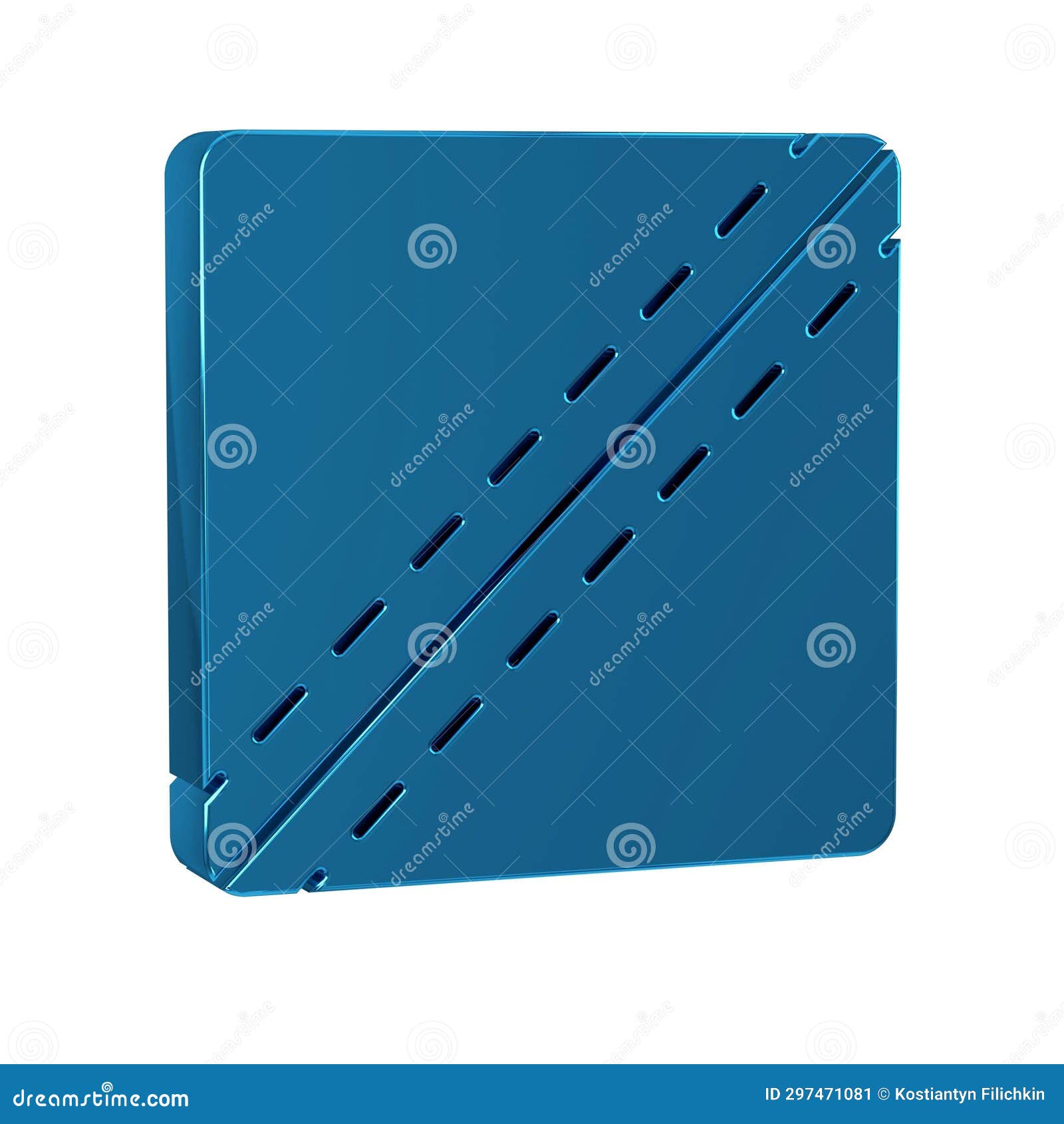 Blue Sewing Pattern Icon Isolated On Transparent Background. Markings ...