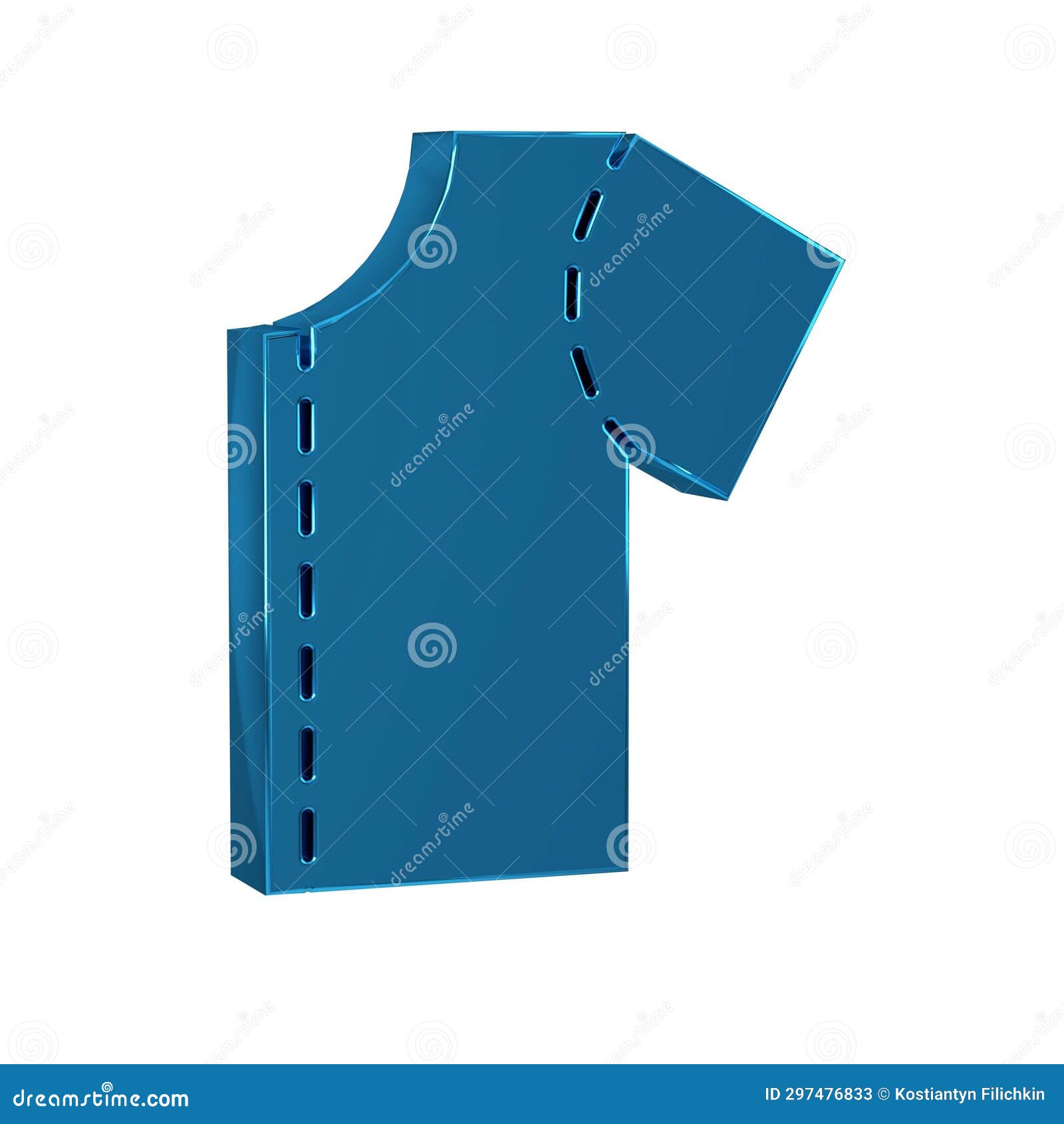 Blue Sewing Pattern Icon Isolated On Transparent Background. Markings ...