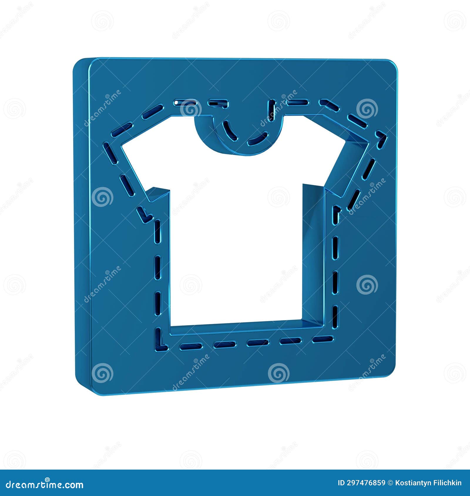 Blue Sewing Pattern Icon Isolated On Transparent Background. Markings ...