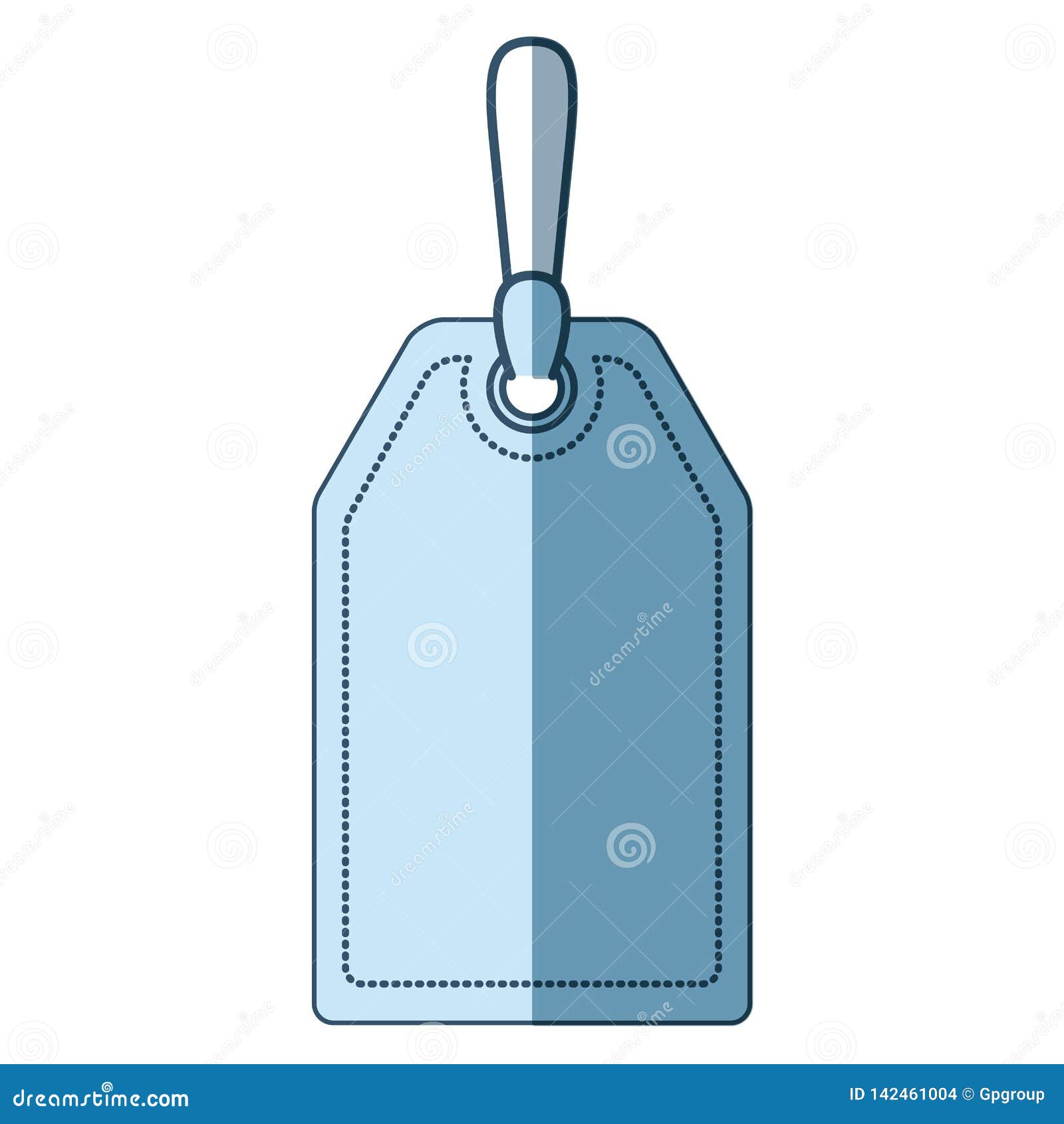 Blue Shading Silhouette of Mark Label Stock Vector - Illustration of ...