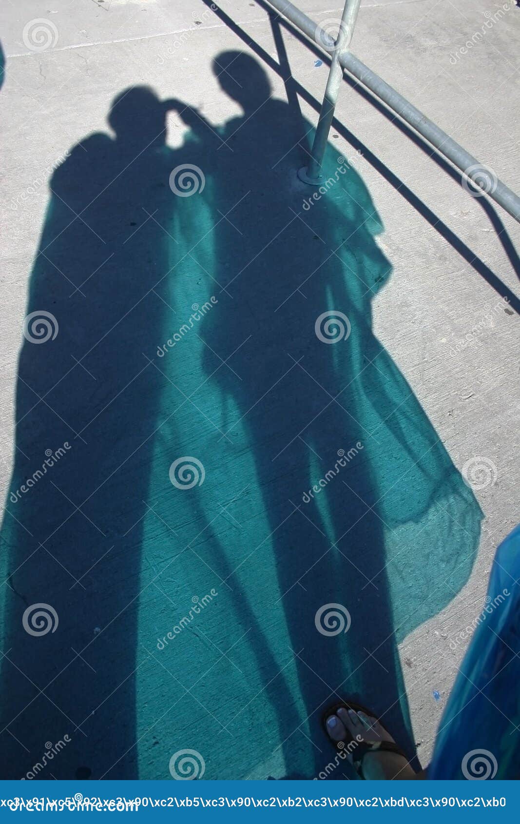 Blue Shadows on the Pavement at Niagara Falls USA. Stock Photo - Image ...
