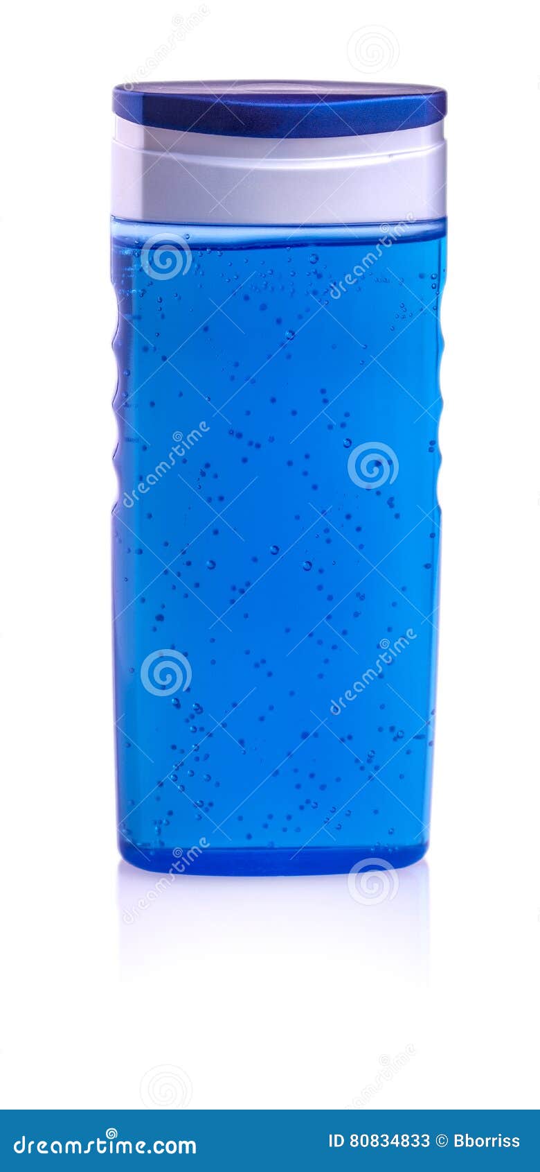 Blue Shampoo Bottle on White Stock Image - Image of container, hygiene ...
