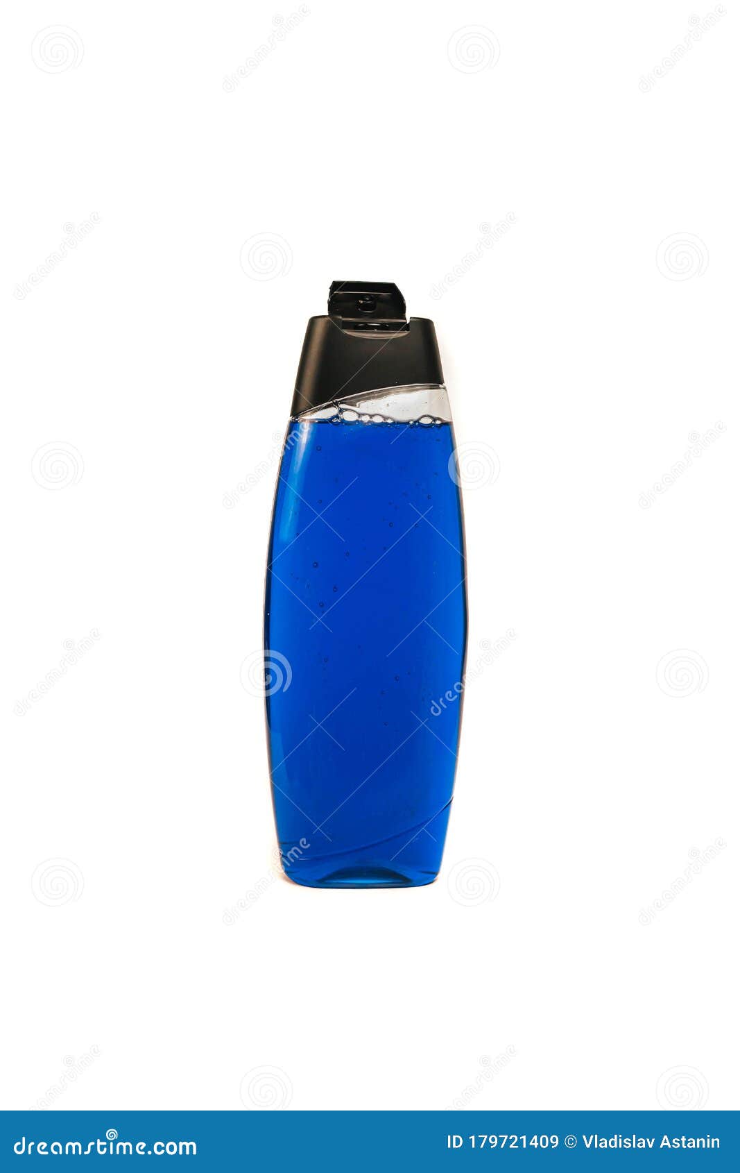 Blue Shampoo Isolated on a White Background Stock Image - Image of ...