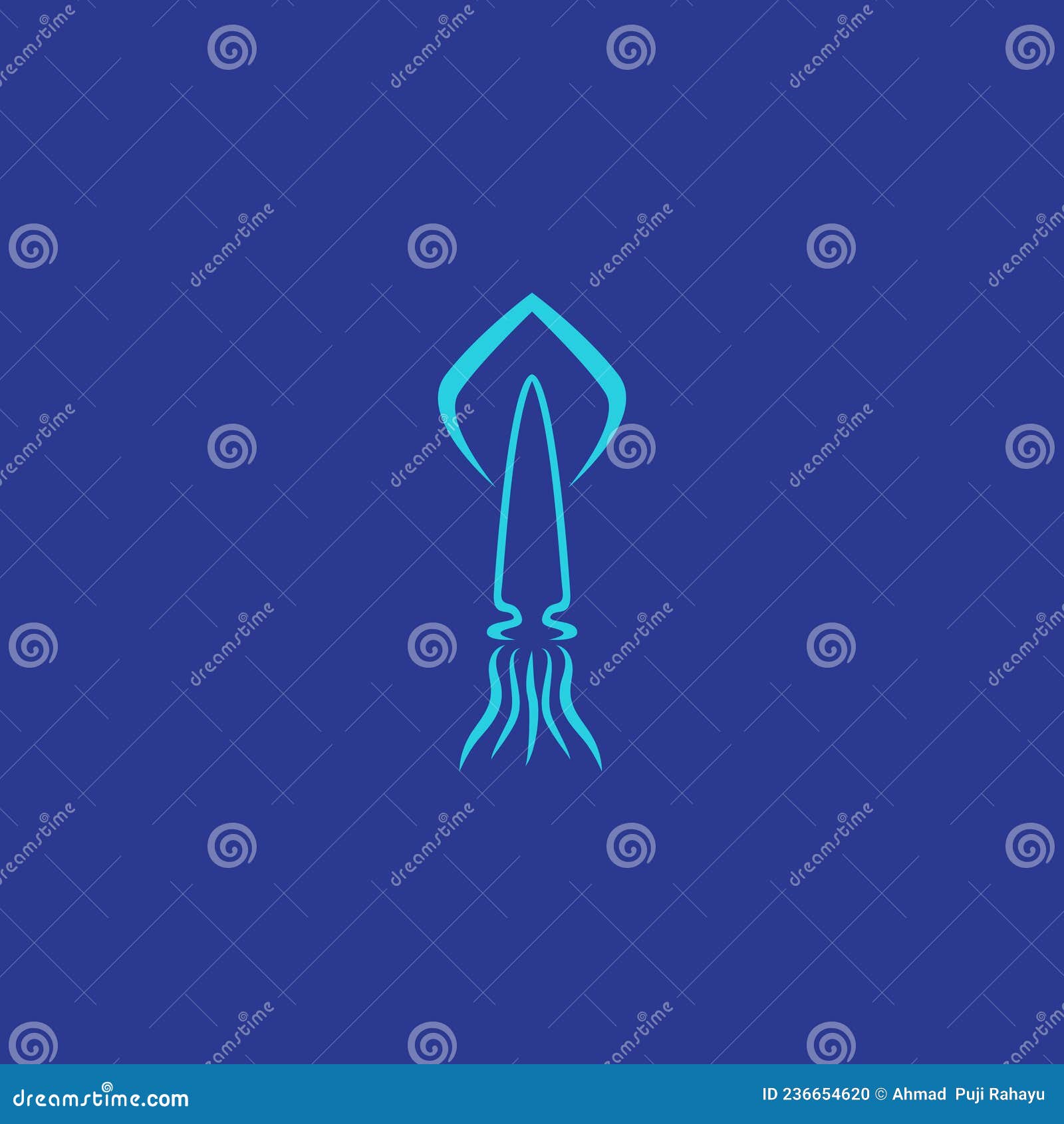 Blue Shape Modern Cuttlefish Logo Symbol Icon Vector Graphic Design ...